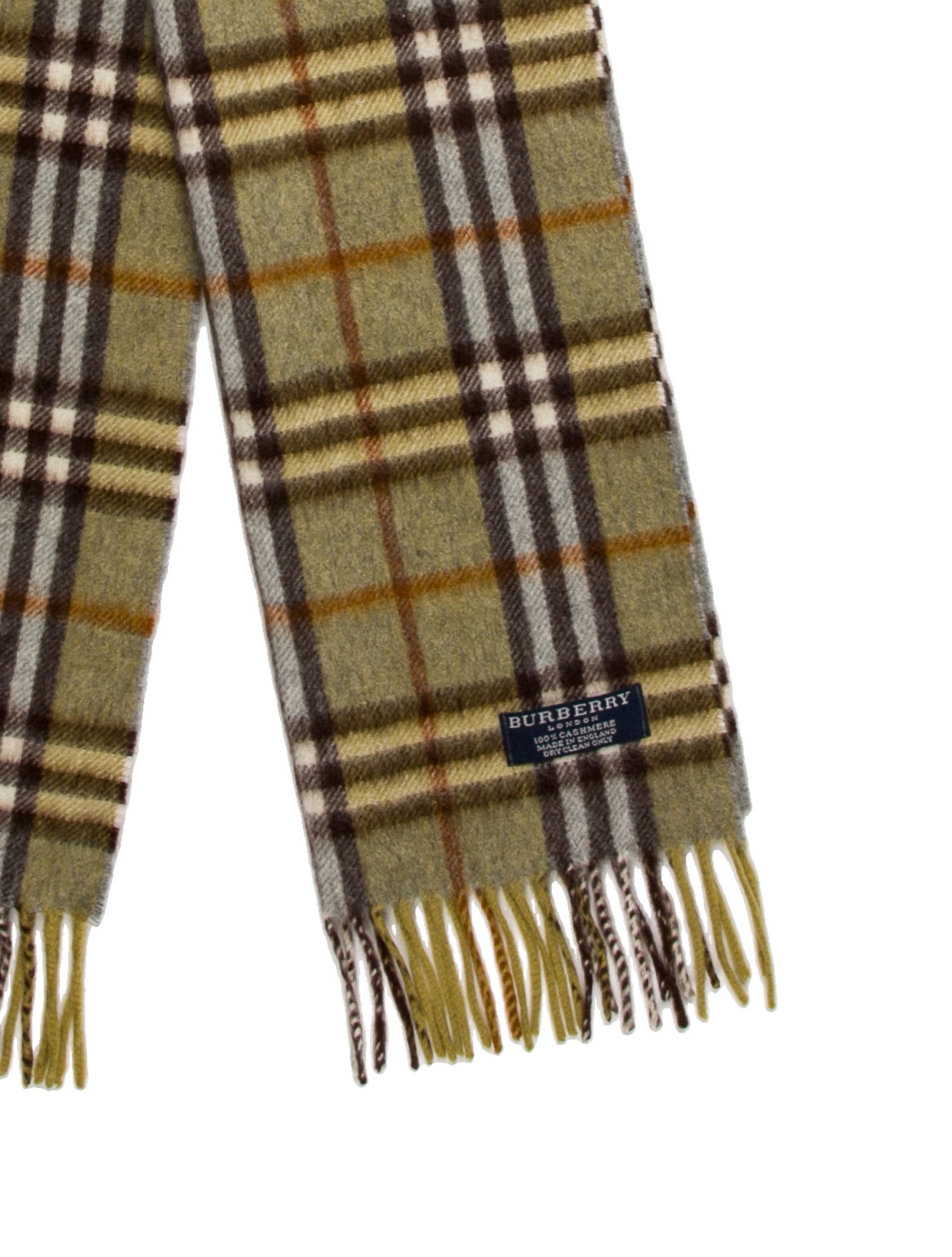 Burberry London Cashmere Plaid Print Scarf - Brown Scarves, Accessories ...