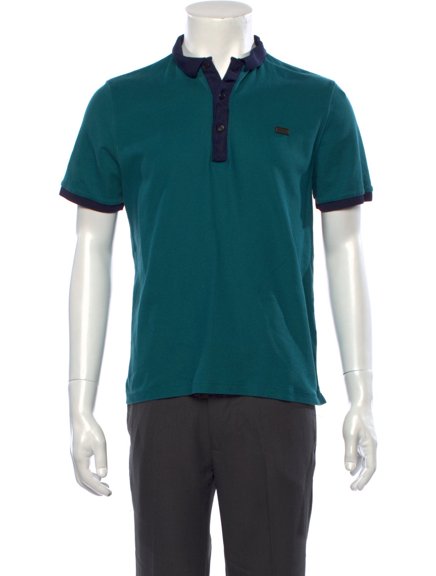 Burberry London Collar Short Sleeve Polo Shirt - Green Polos, Clothing ...