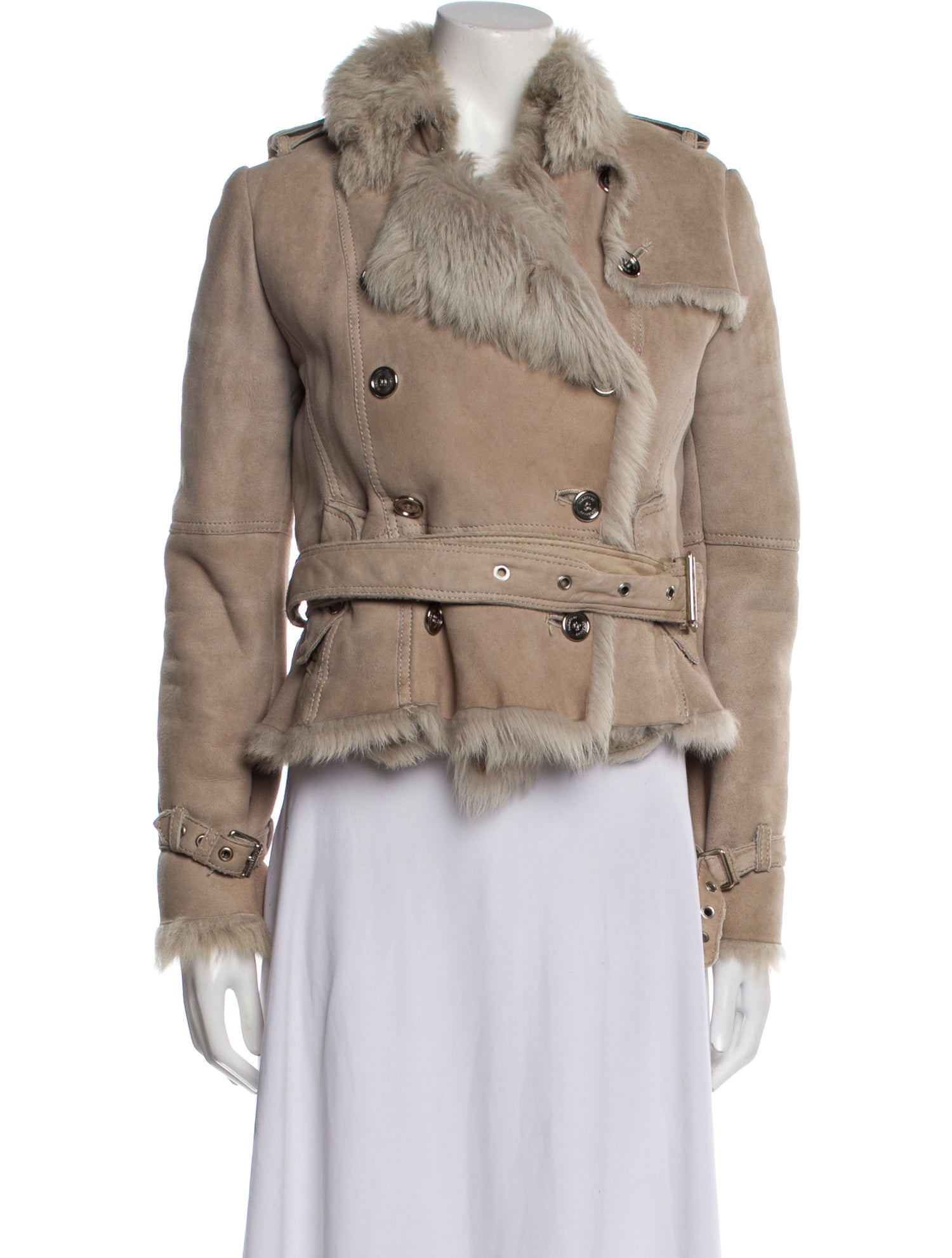 Burberry London Shearling Fur Jacket - Neutrals Jackets, Clothing ...