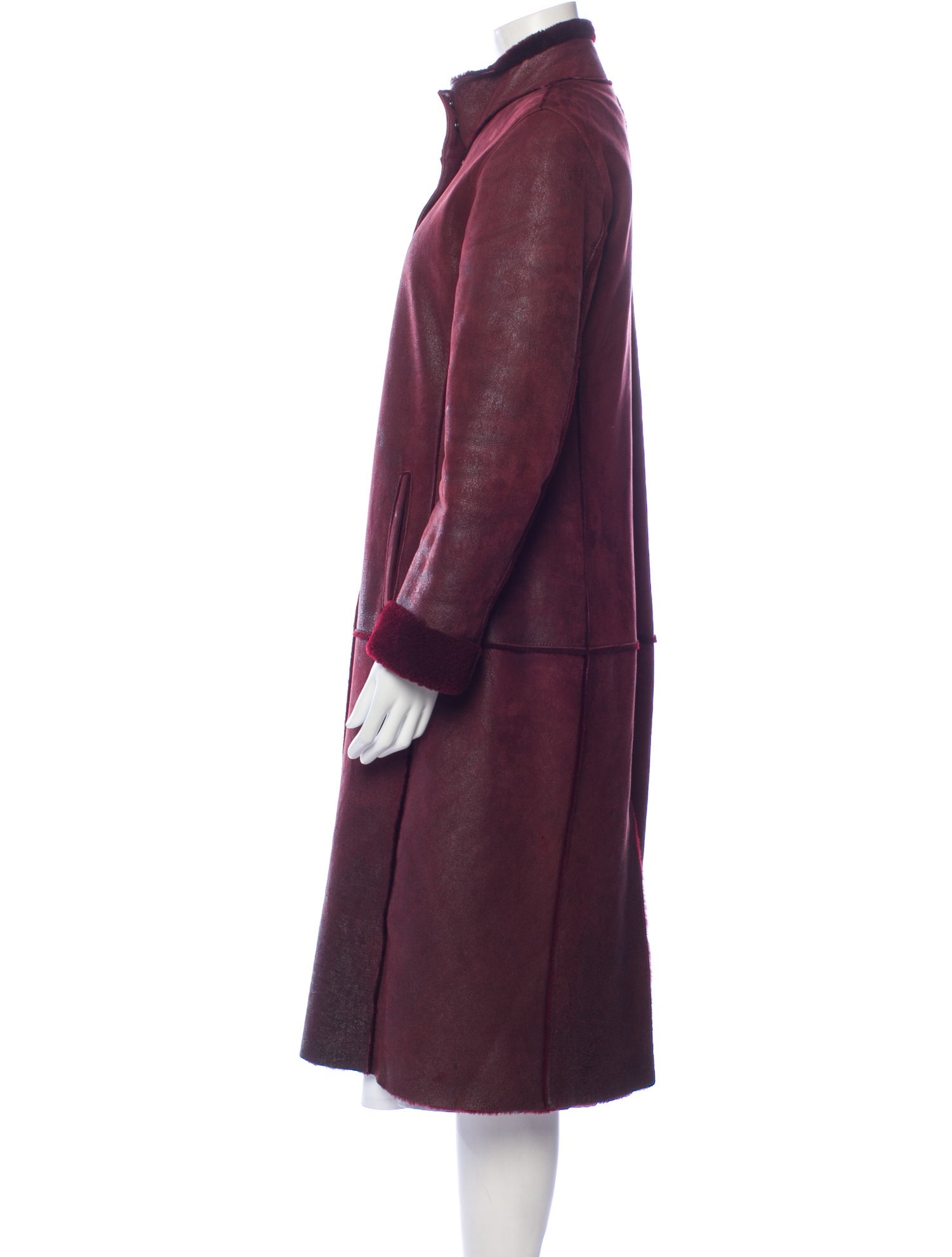 Burberry London Shearling Coat - Red Coats, Clothing - WBURL166365 ...