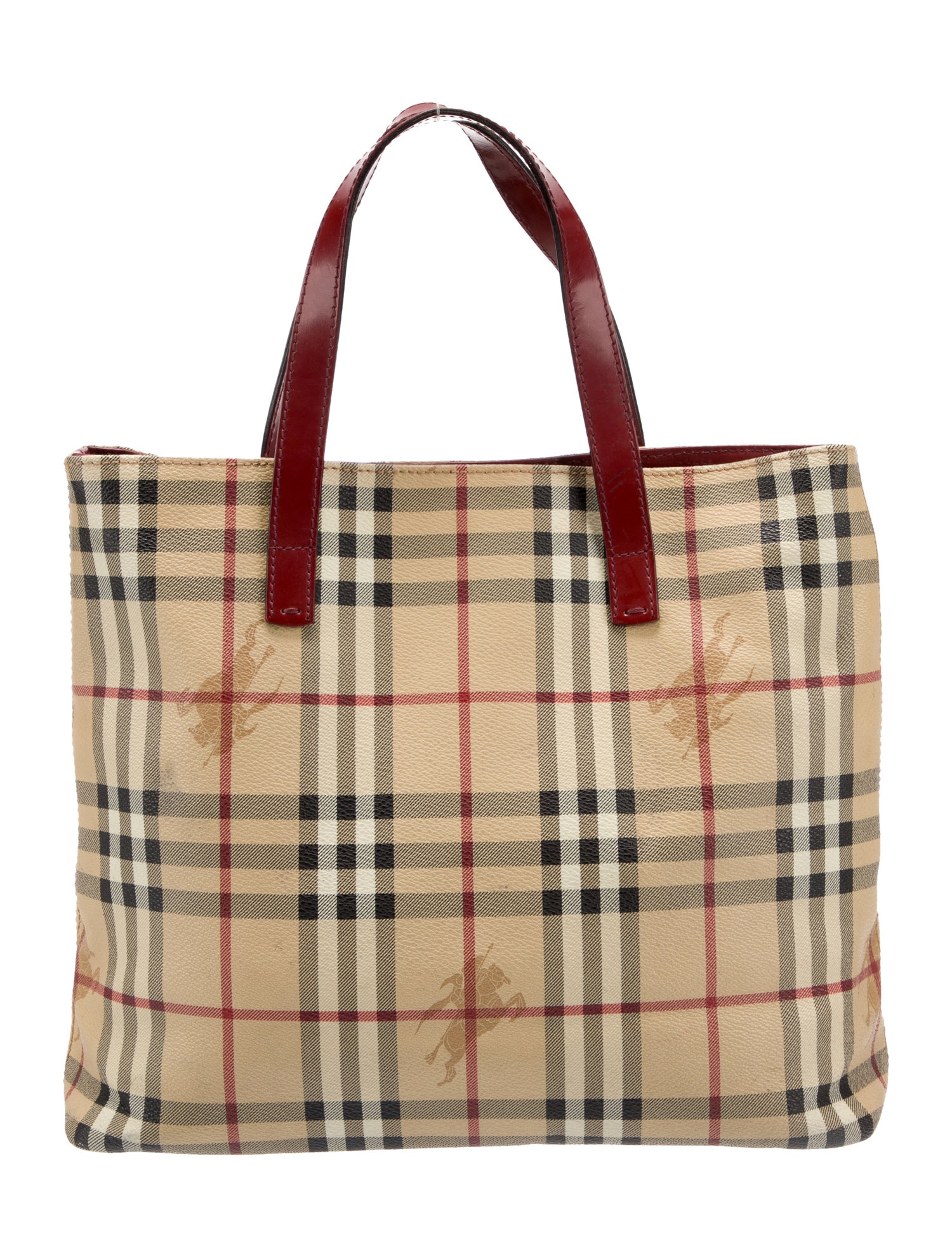 Burberry Coated Canvas Check Tote - Neutrals Totes, Handbags ...