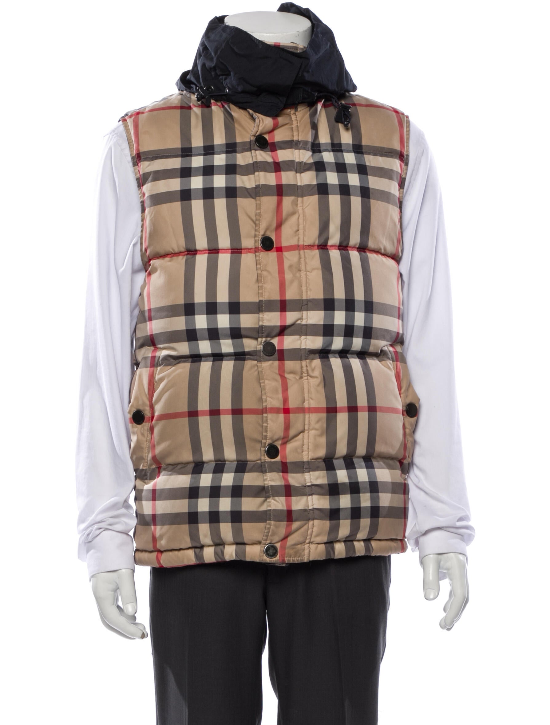 Burberry London Nova Check Pattern Vest - Neutrals Outerwear, Clothing ...