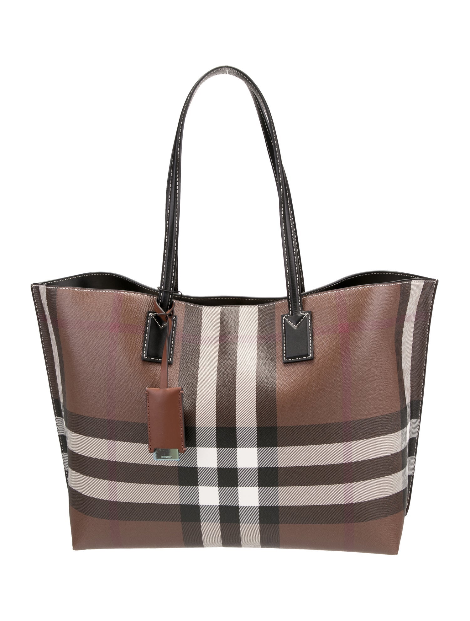 Burberry London Medium Check Tote - Brown Totes, Handbags - WBURL170622 ...