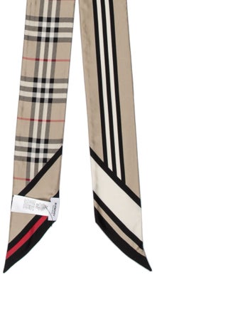 Burberry London Silk Nova Check Pattern Bandeau w/ Tags - Neutrals ...