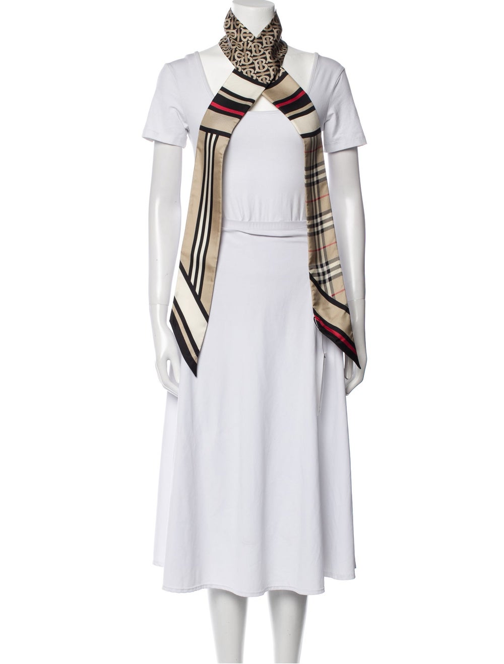 Burberry London Silk Nova Check Pattern Bandeau w/ Tags - Neutrals ...