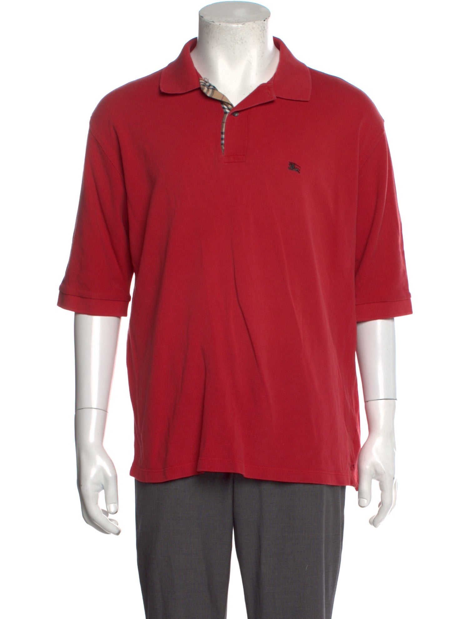Burberry London House Check Pattern Collar Polo Shirt - Red Polos ...