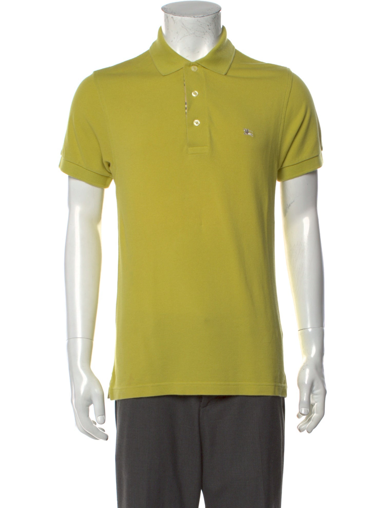 Burberry London Nova Check Pattern Collar Polo Shirt - Green Polos ...