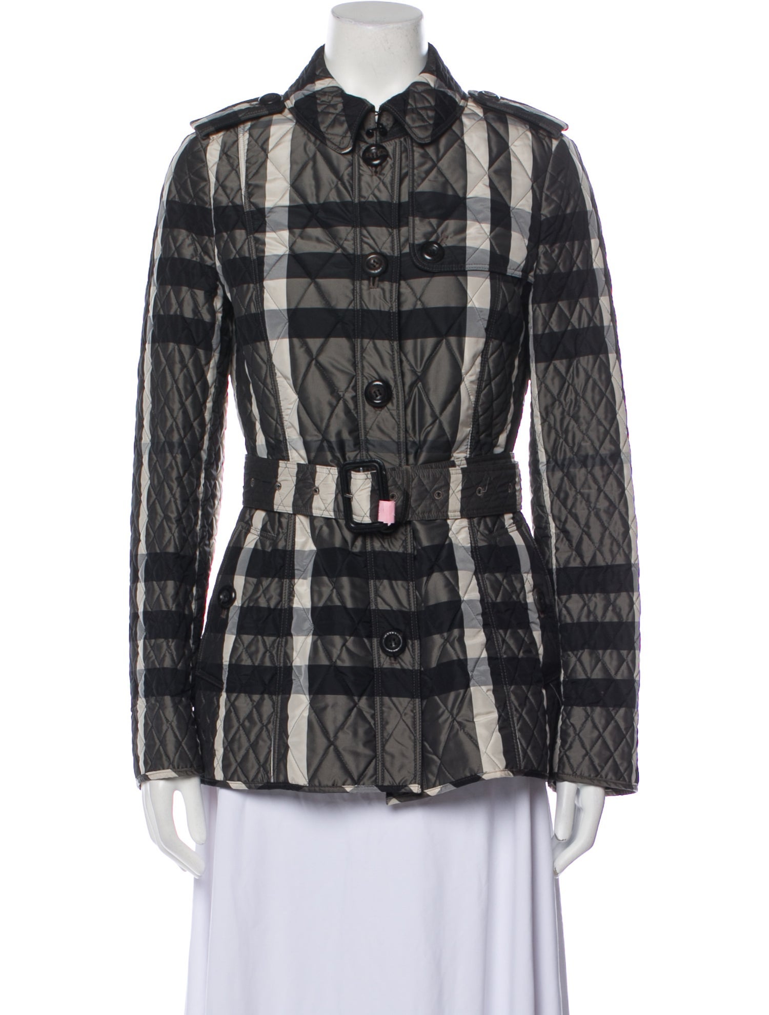 Burberry London Plaid Print Jacket - Neutrals Jackets, Clothing ...