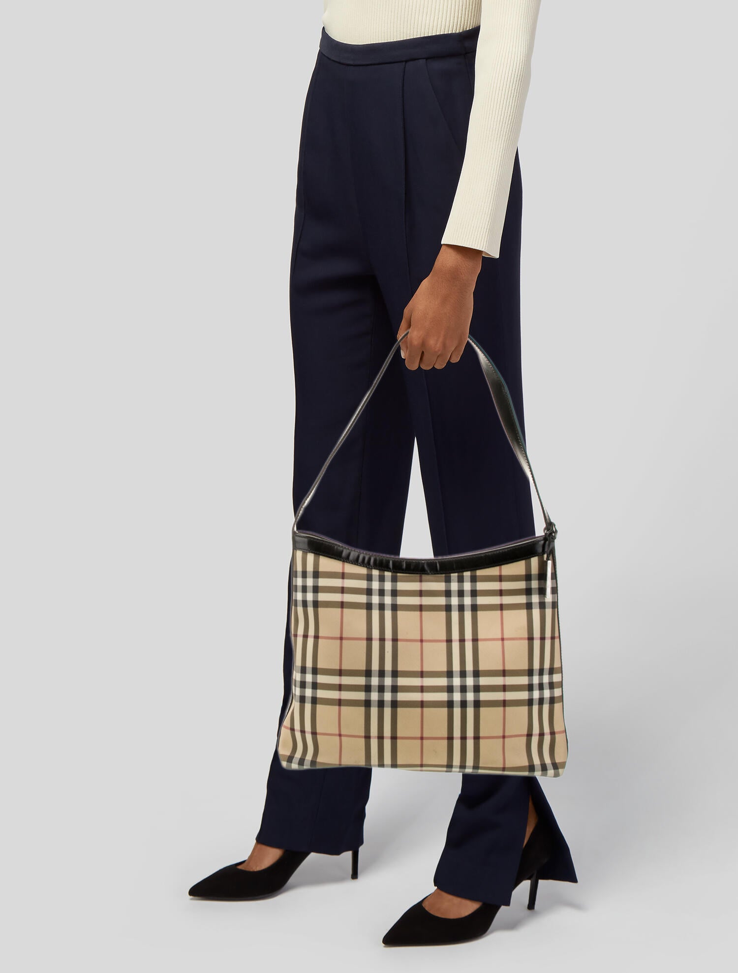 Burberry's Vintage Check Shoulder Bag - Brown Shoulder Bags, Handbags ...