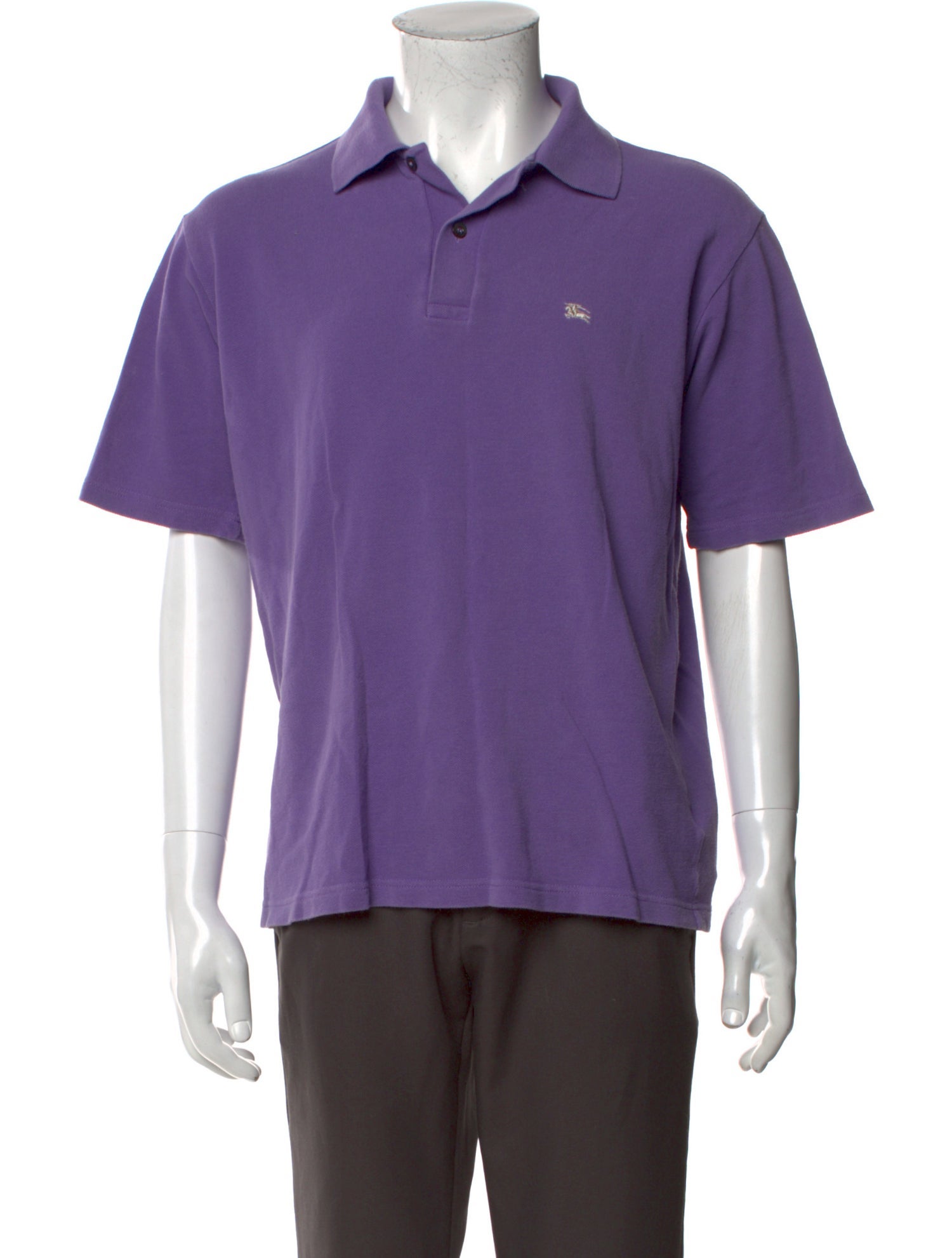 Burberry London Nova Check Pattern Collar Polo Shirt - Purple Polos ...