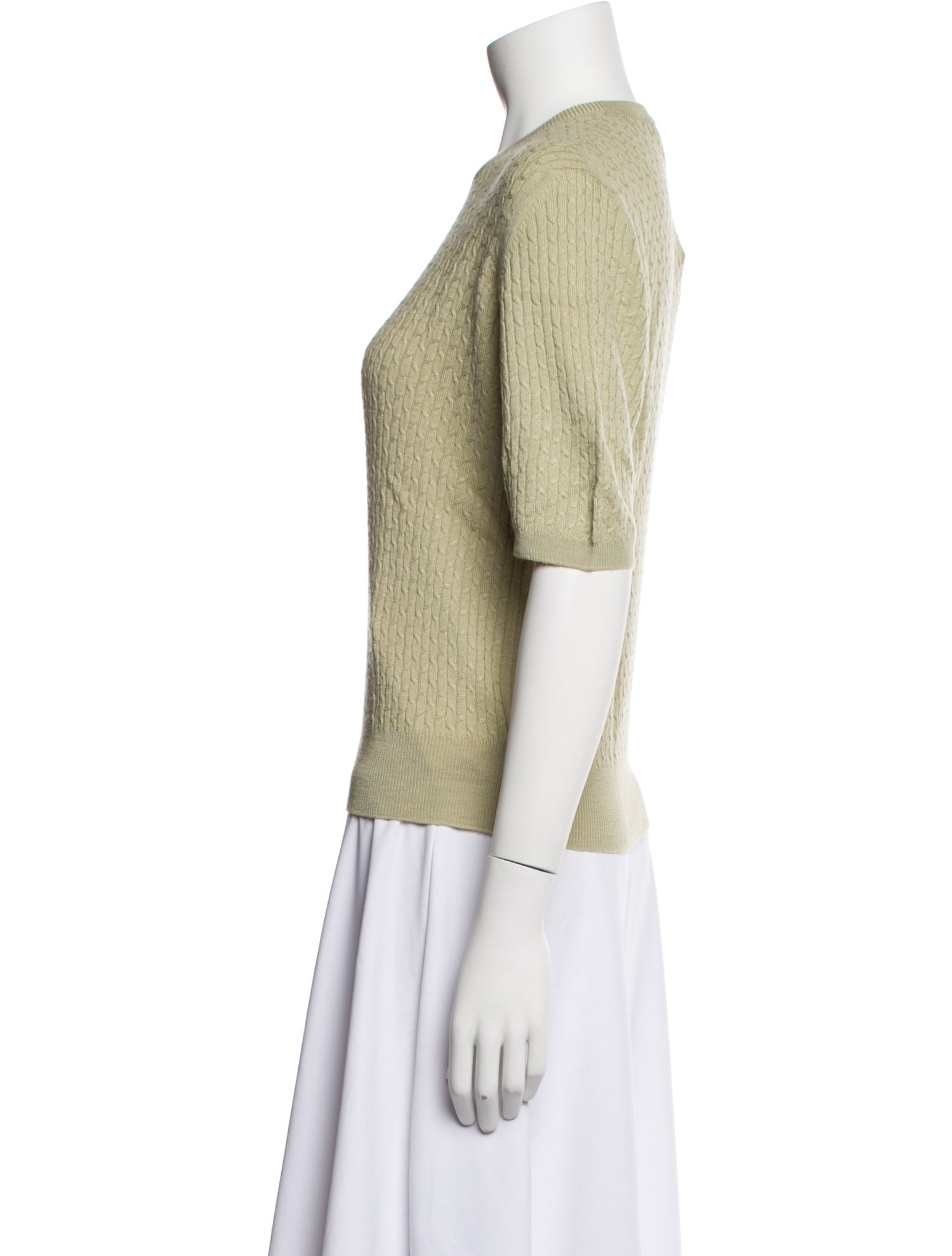 Burberry London Wool Crew Neck Sweater - Green Knitwear, Clothing ...