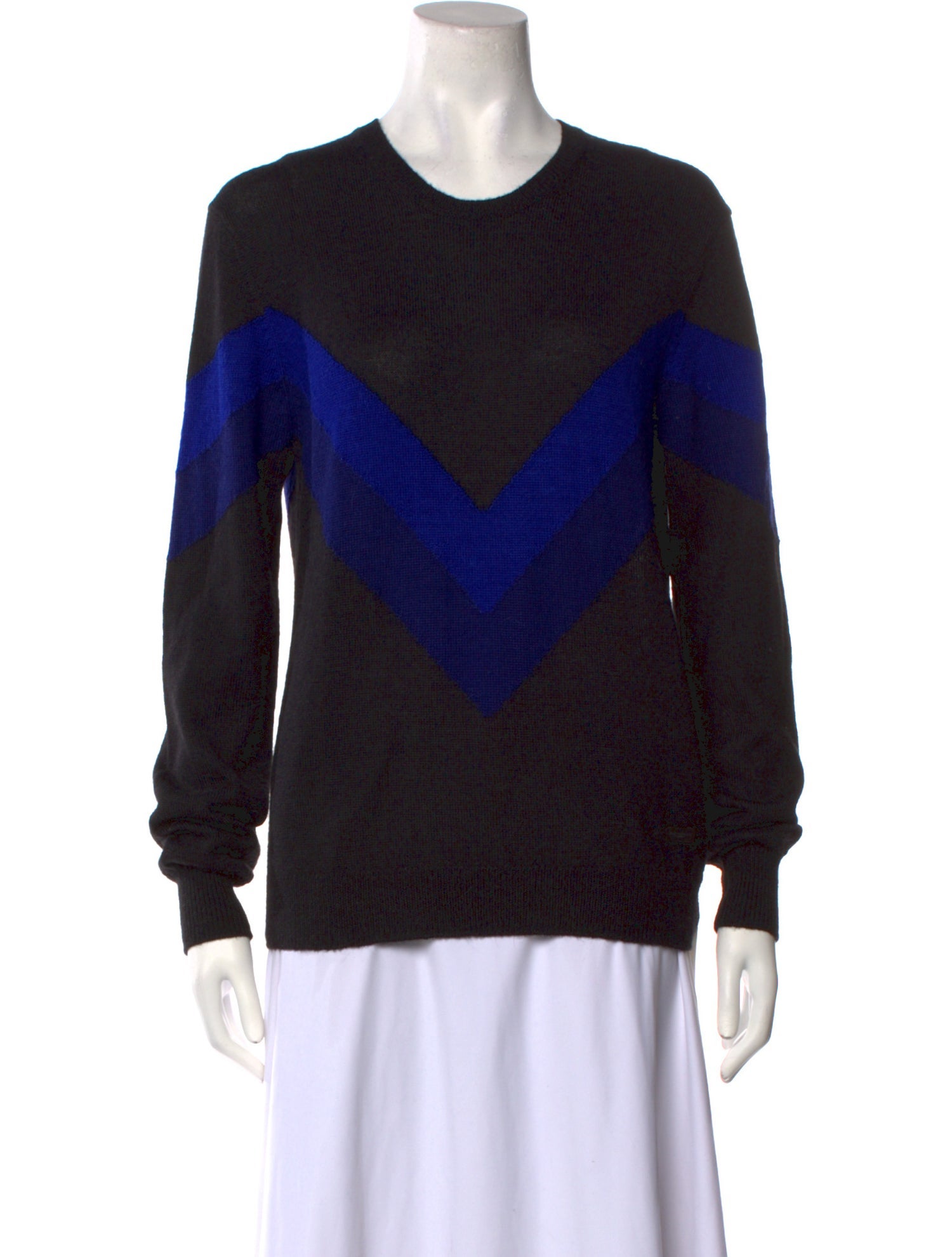 Burberry London Striped Crew Neck Sweater - Black Knitwear, Clothing ...