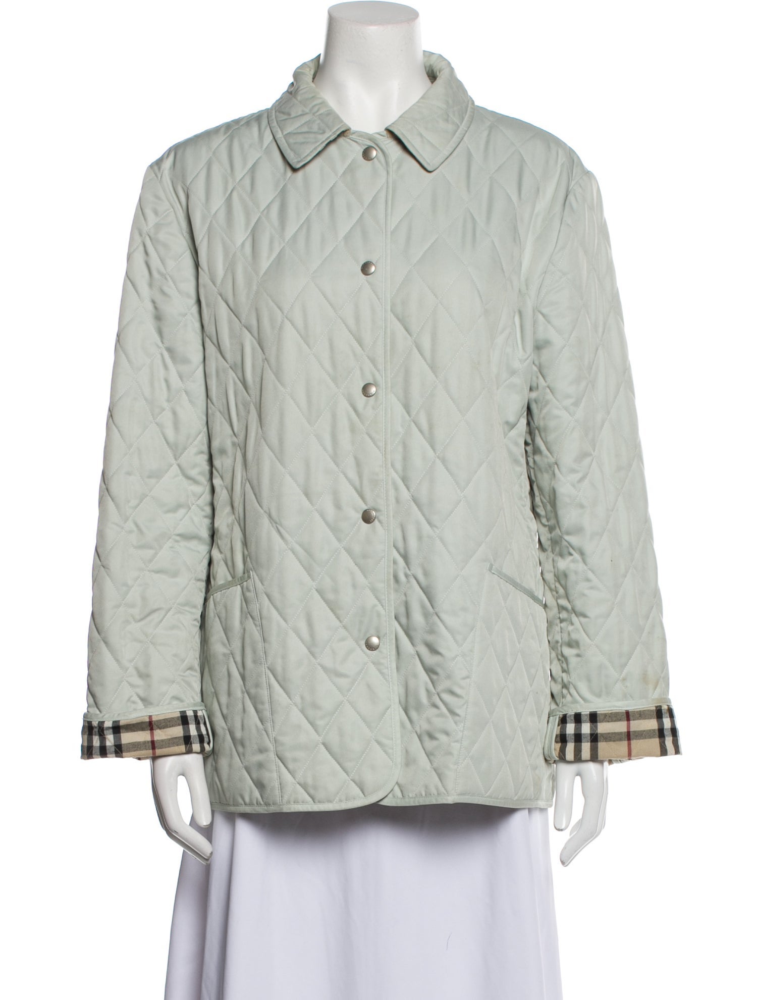 Burberry London Plaid Print Jacket - Blue Jackets, Clothing ...