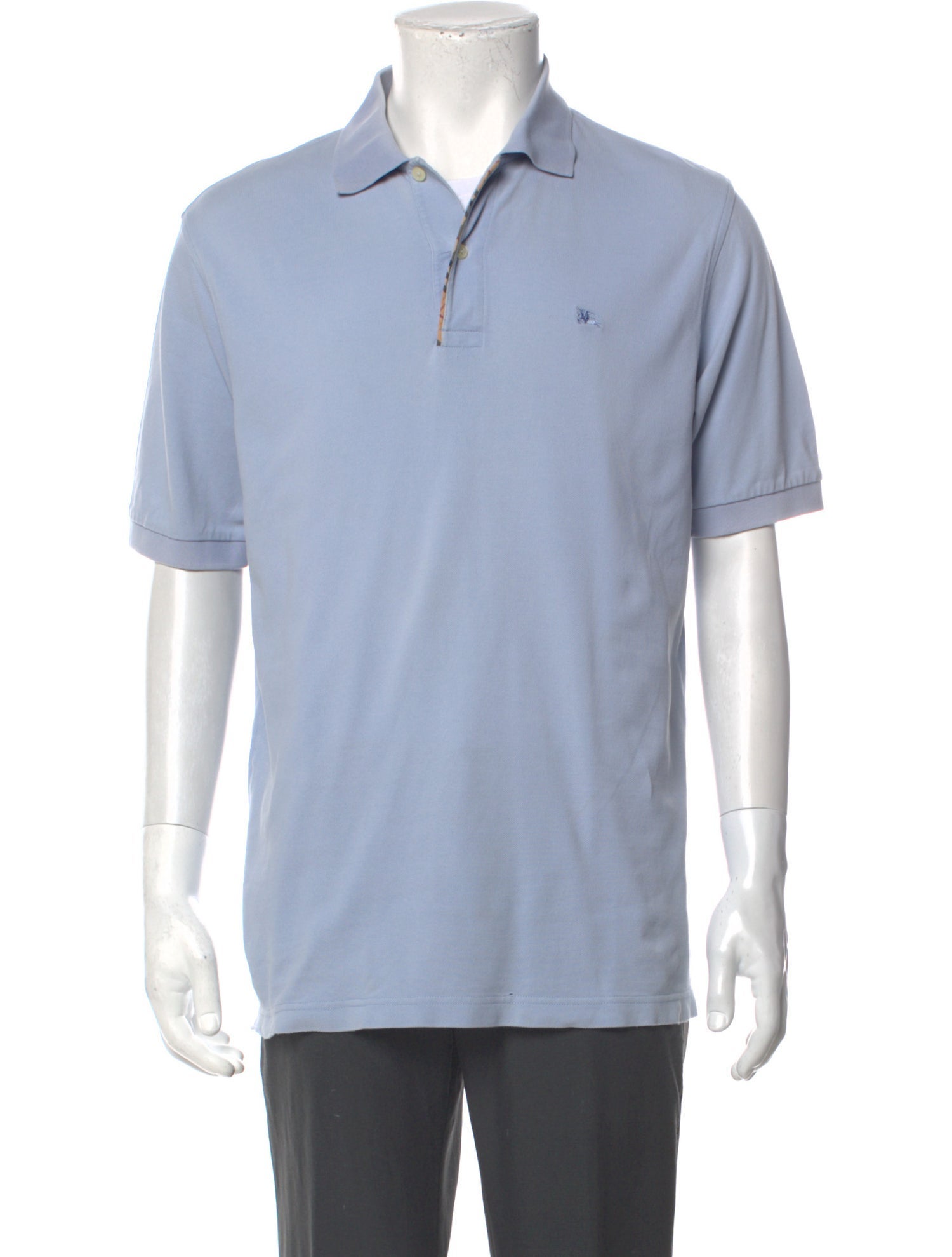 Burberry London Collar Short Sleeve Polo Shirt - Blue Polos, Clothing ...