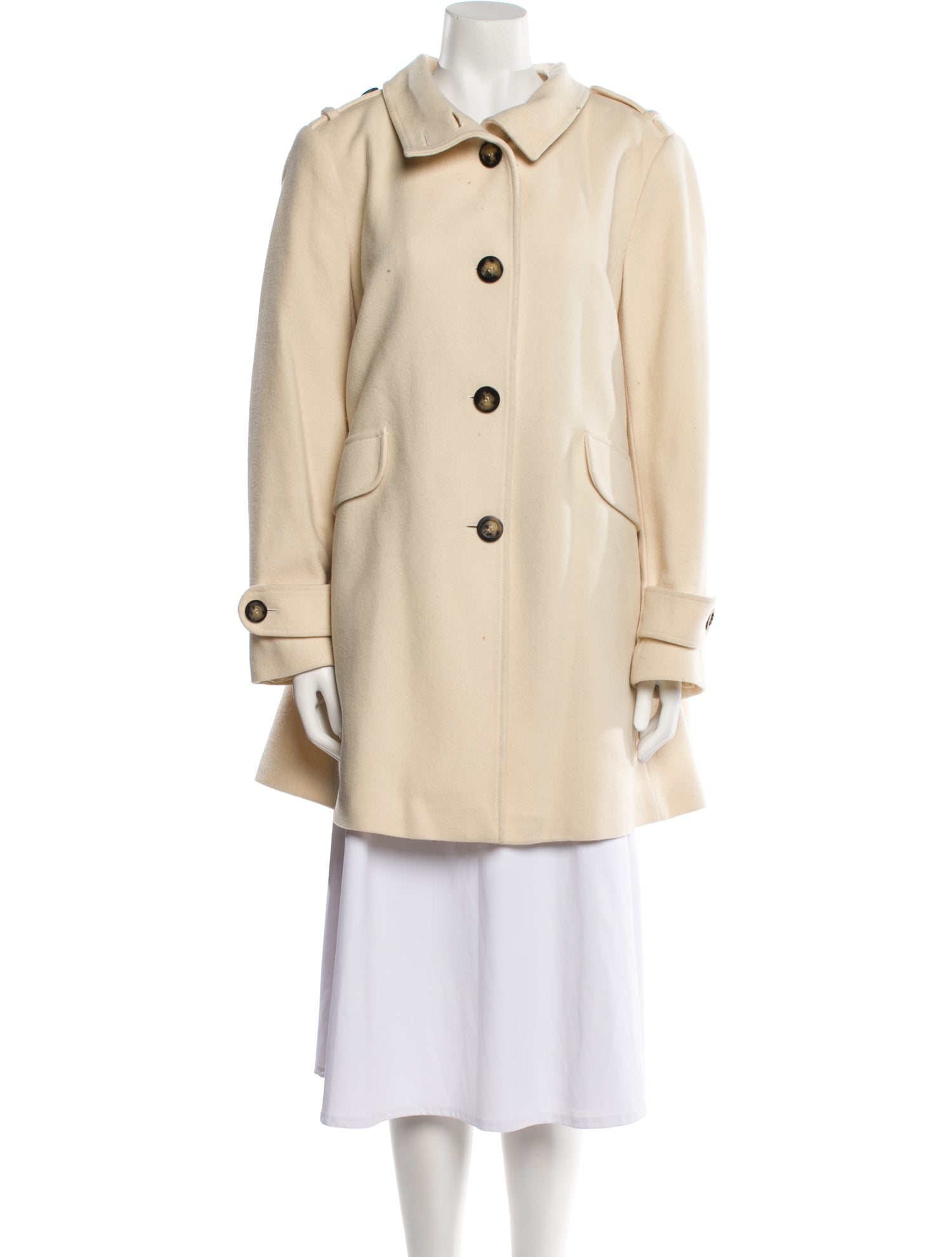 Burberry London Virgin Wool Trench Coat - Neutrals Coats, Clothing - WBURL185082 | The RealReal