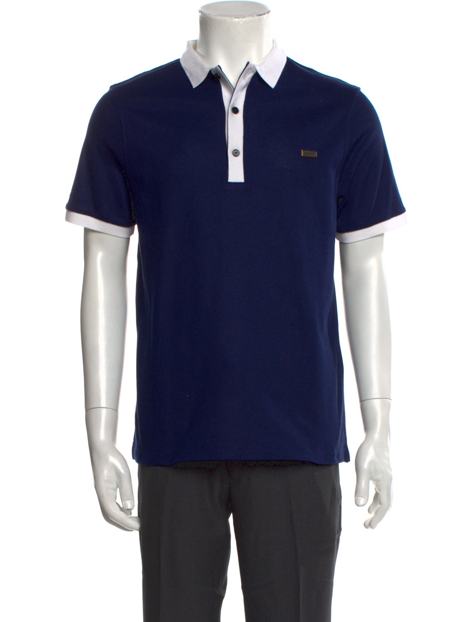Burberry London Collar Short Sleeve Polo Shirt w/ Tags - Blue Polos ...
