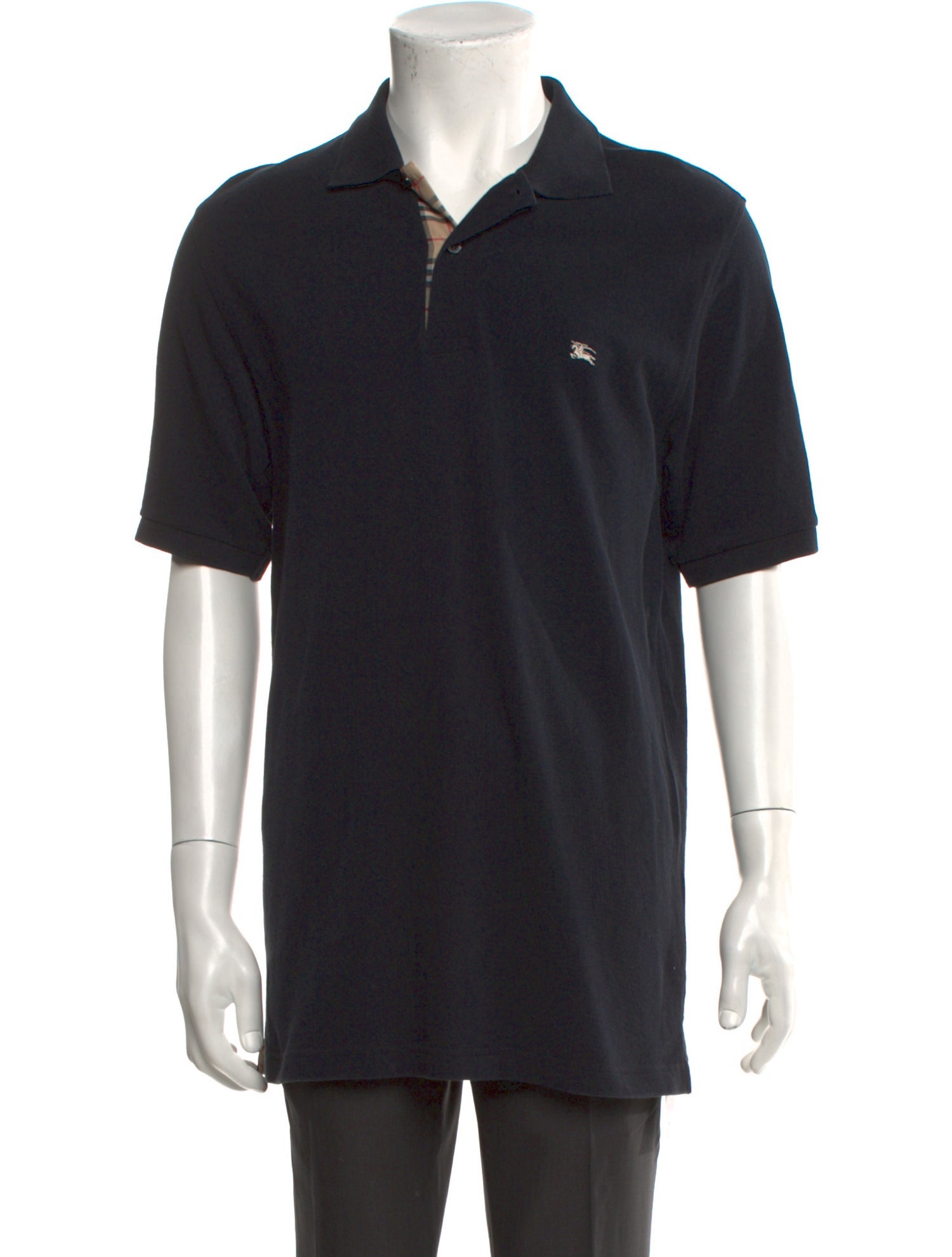 Burberry London House Check Pattern Collar Polo Shirt - Blue Polos ...