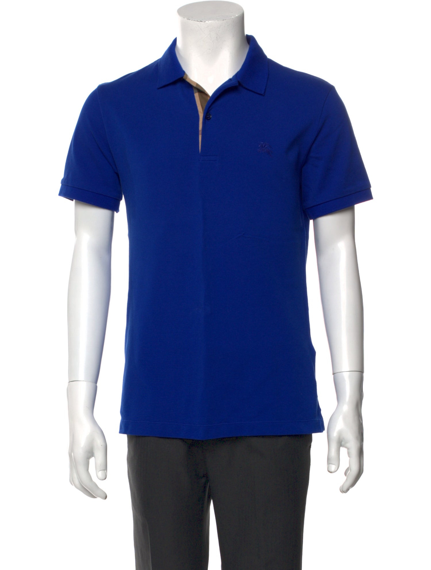 Burberry London Collar Short Sleeve Polo Shirt - Blue Polos, Clothing ...
