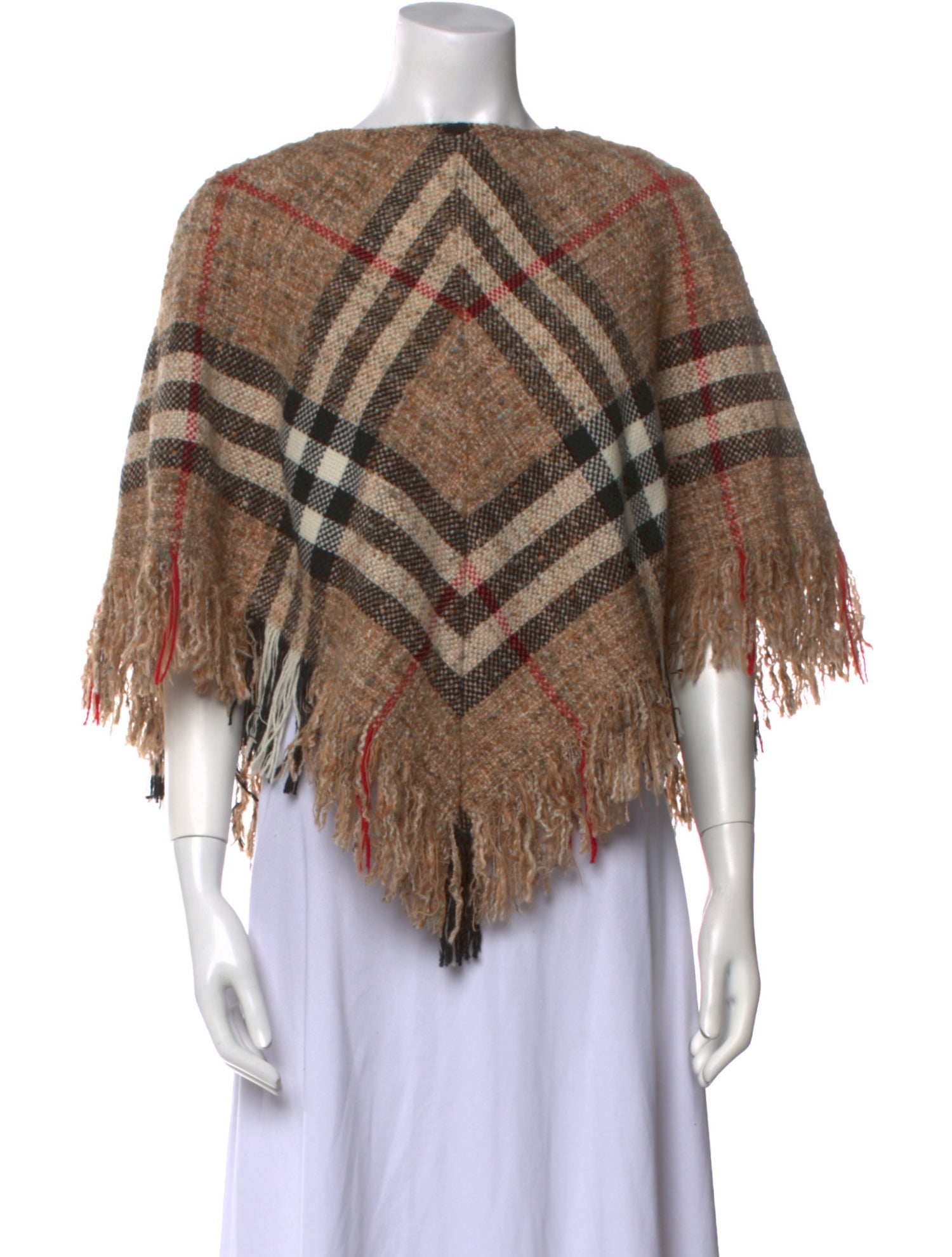 Burberry London Merino Wool Plaid Print Sweater - Neutrals Knitwear ...