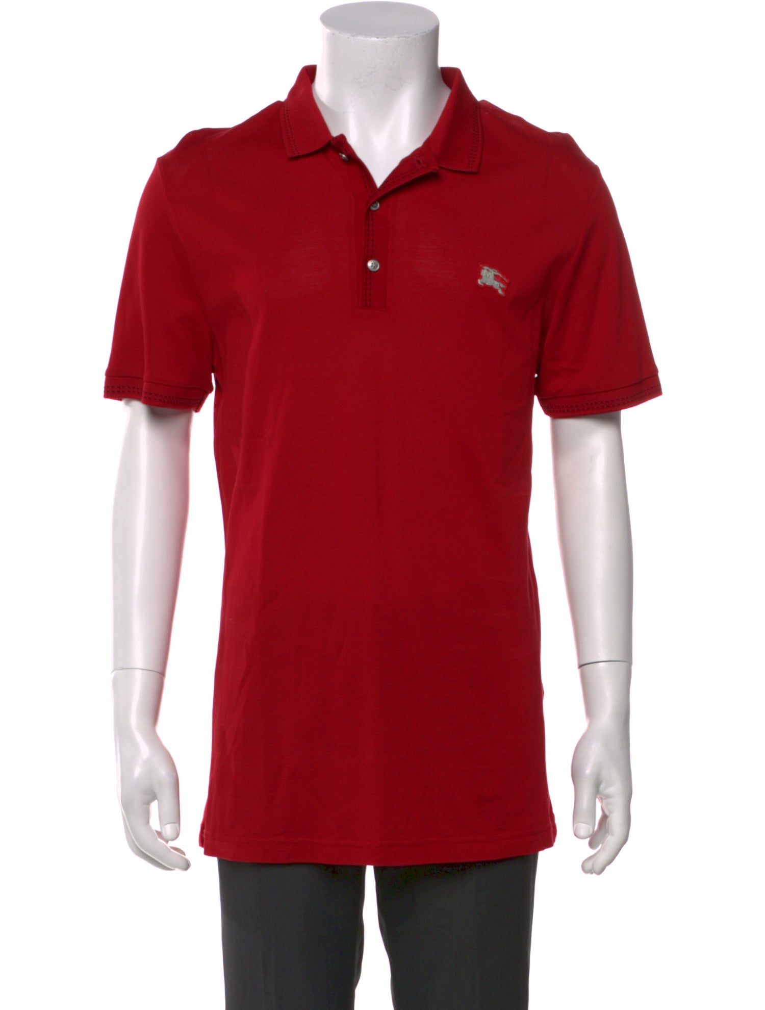 Burberry London Nova Check Pattern Collar Polo Shirt - Black Polos ...