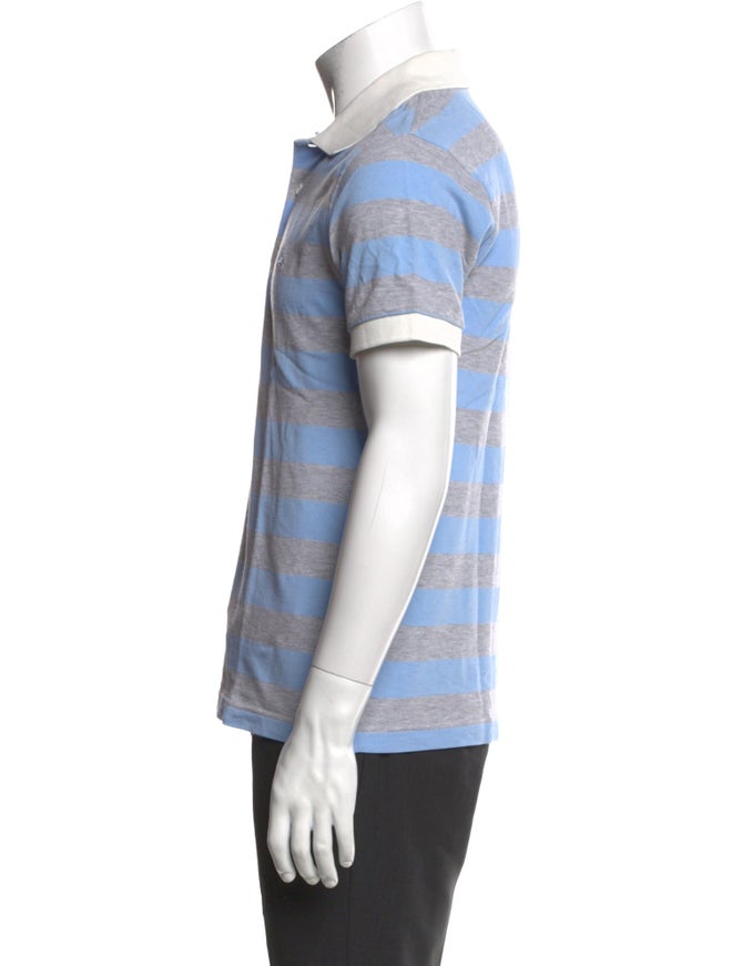 Moncler x Palm Angels Striped V-Neck Polo Shirt w/ Tags - Yellow Polos ...
