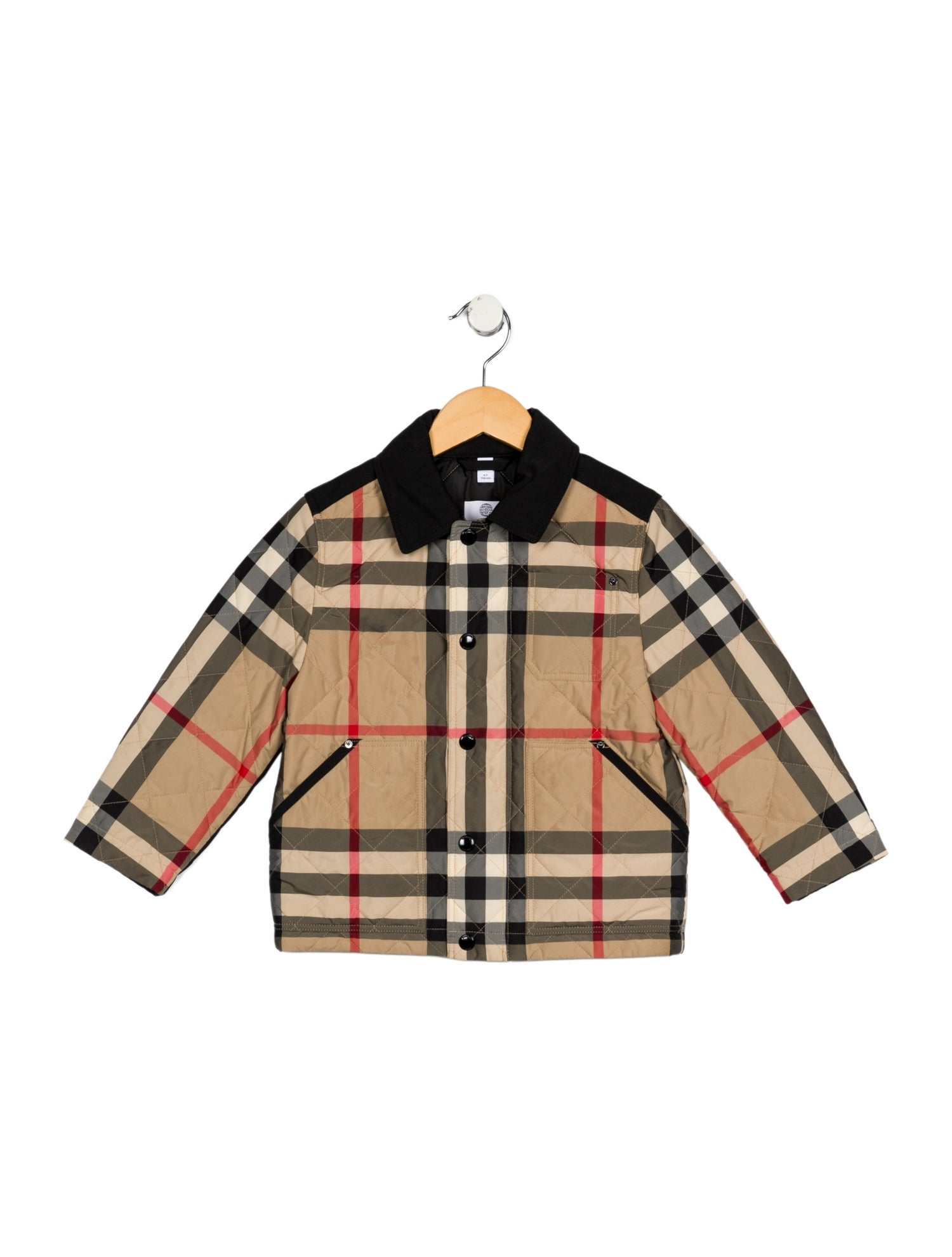Burberry Toddler Boy's Check Print Quilted Jacket - Neutrals Sizes 2-6 ...