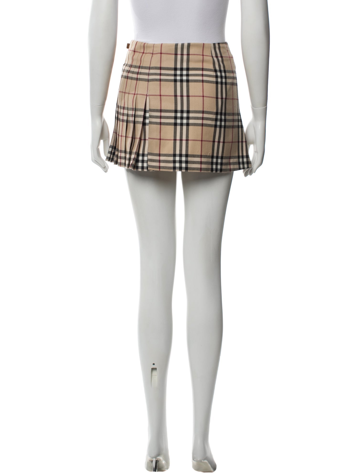 Burberry London Wool Mini Skirt - Neutrals Skirts, Clothing ...
