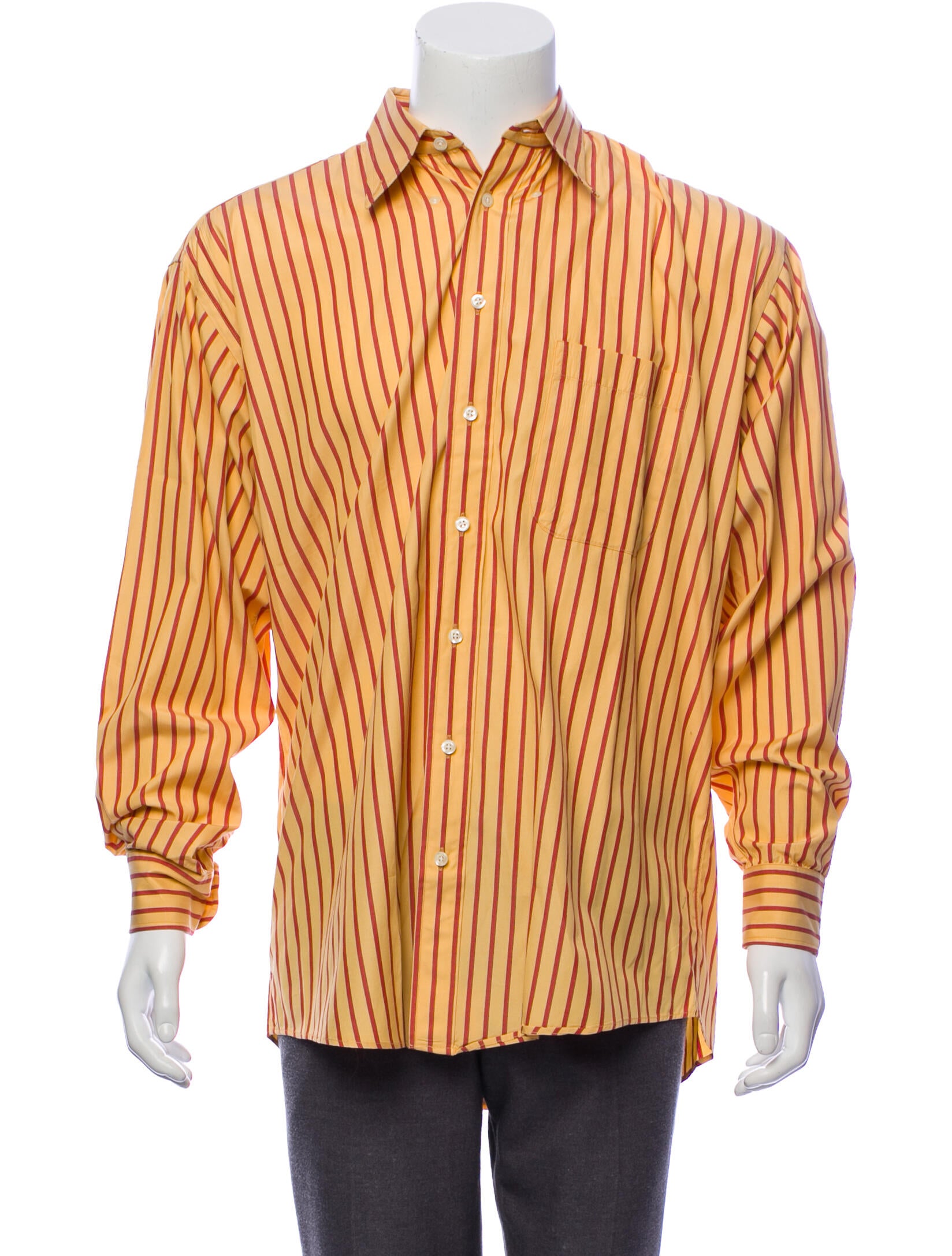 Burberry London Striped Button-Up Shirt - Clothing - WBURL64480 | The ...