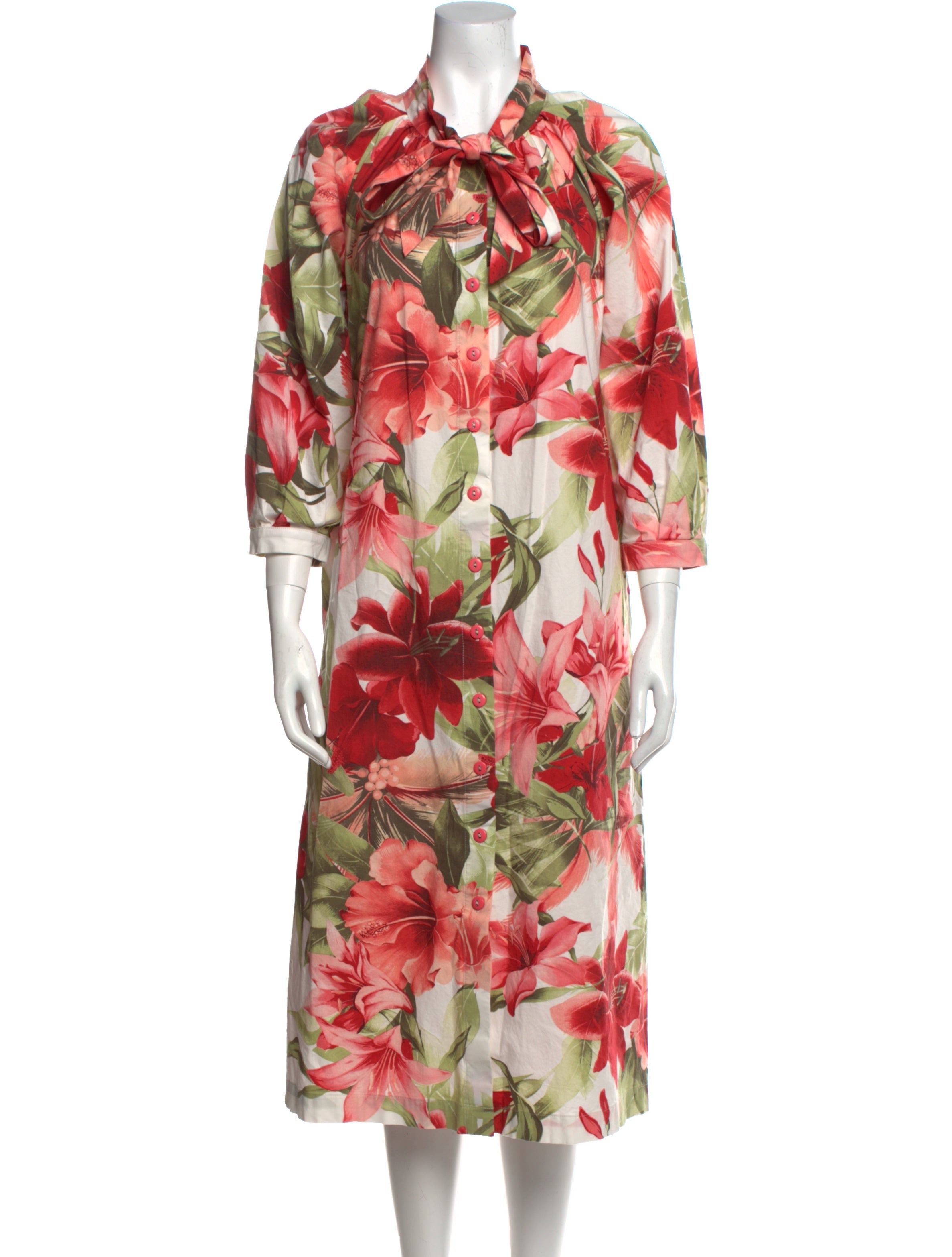 Buru Floral Print Midi Length Dress - Pink Dresses, Clothing ...