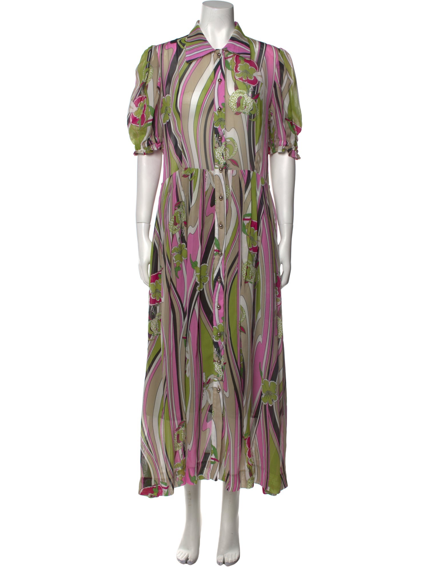 Buru Printed Long Dress - Neutrals Dresses, Clothing - WBUUR20943 | The ...