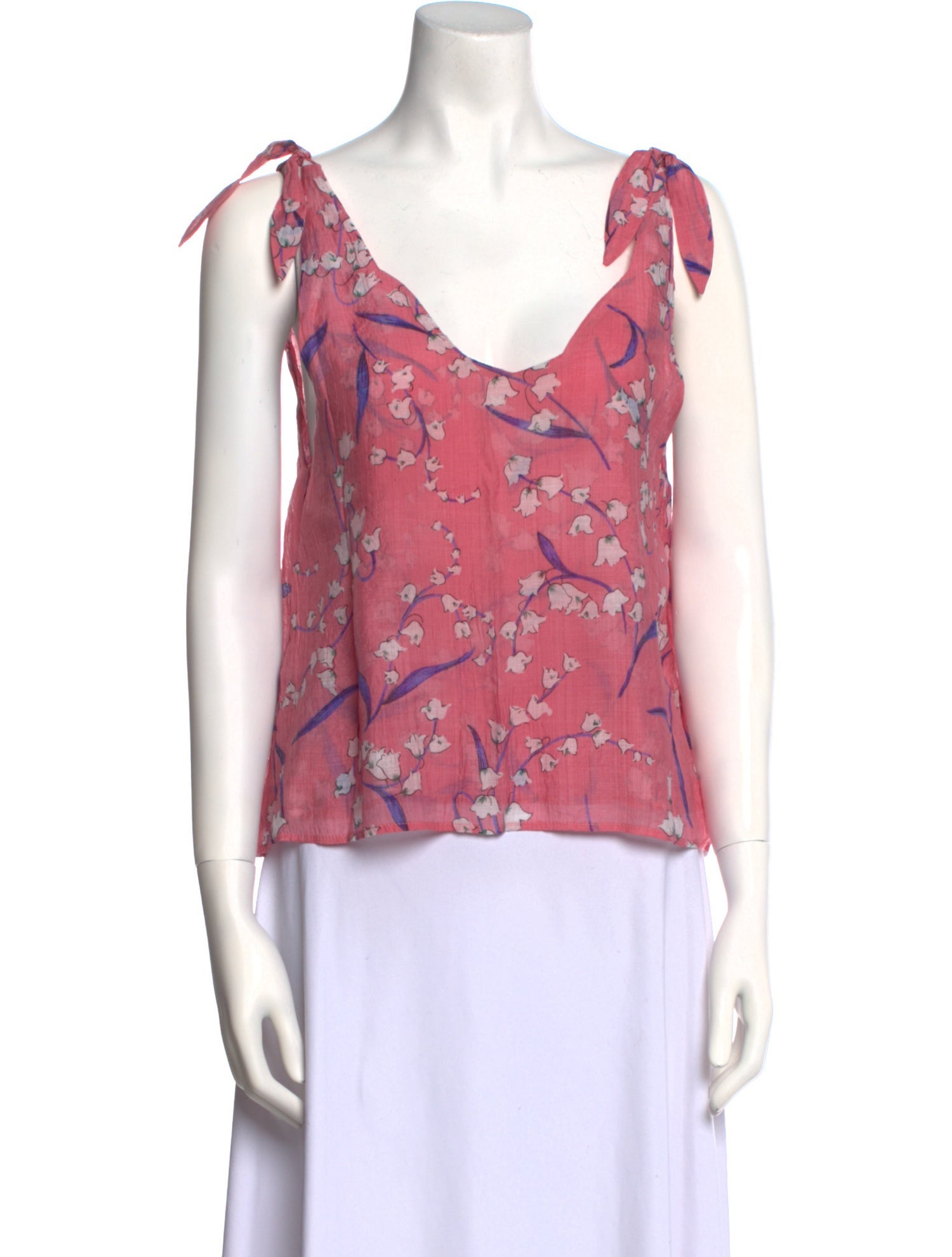 Buru Floral Print V-Neck Blouse - Pink Tops, Clothing - WBUUR21092 ...