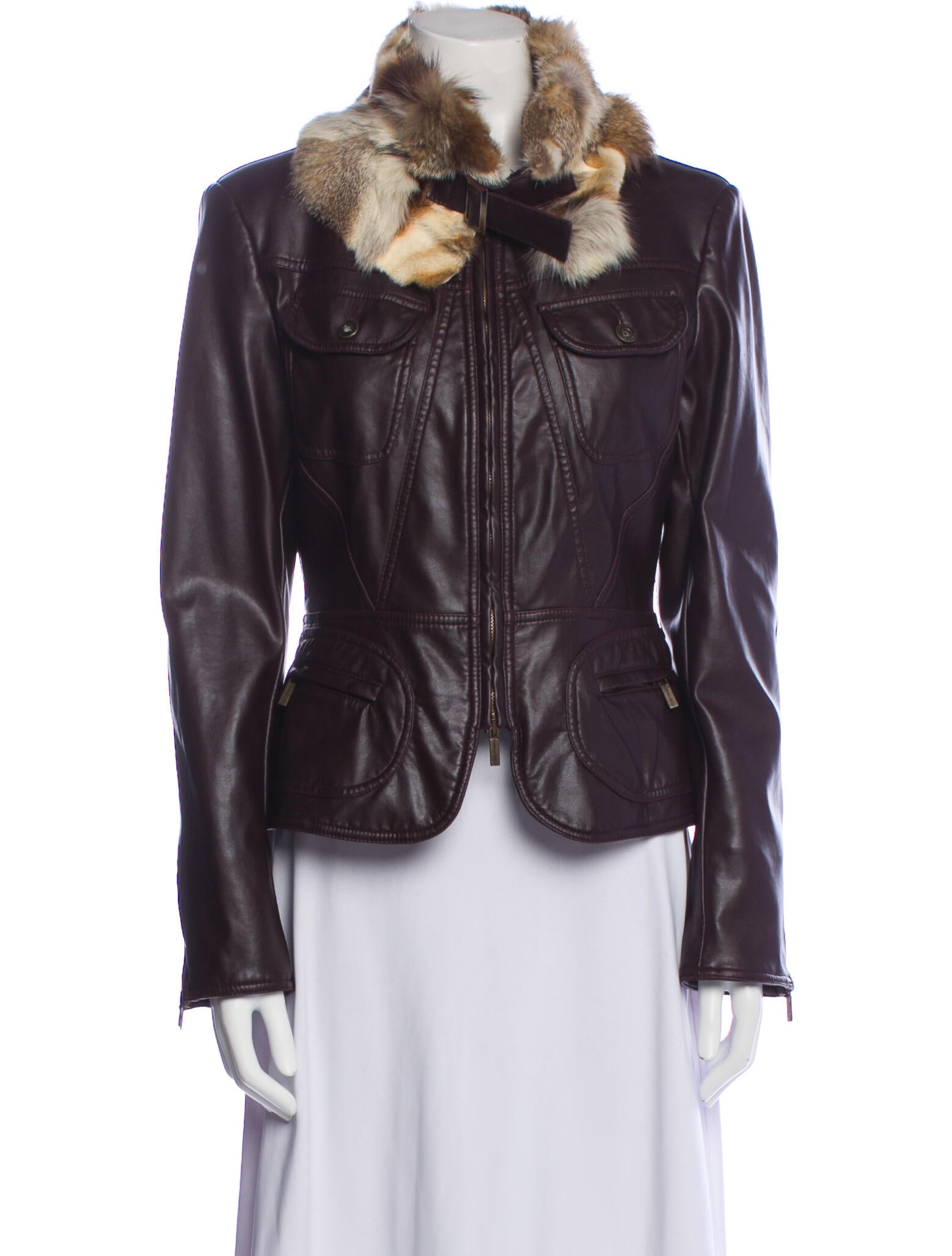 Byblos Biker Jacket - Neutrals Jackets, Clothing - WBYBL20704 | The ...