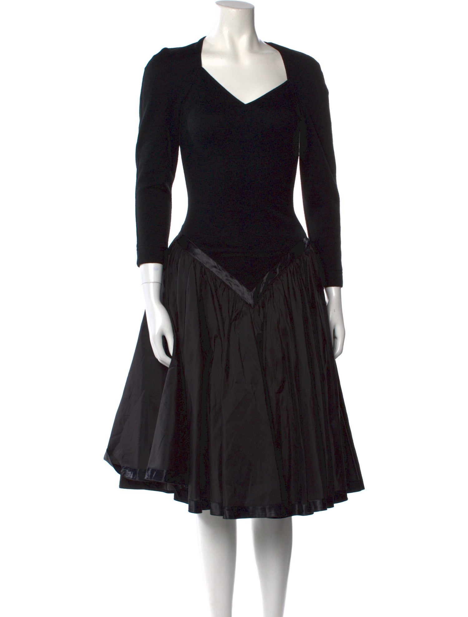 Byblos Wool Midi Length Dress - Black Dresses, Clothing - WBYBL21138 ...