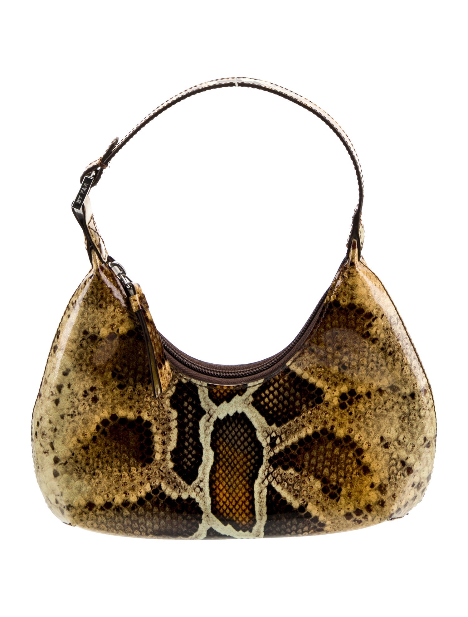 By Far Patent Leather Hobo - Brown Mini Bags, Handbags - WBYFA28897 ...