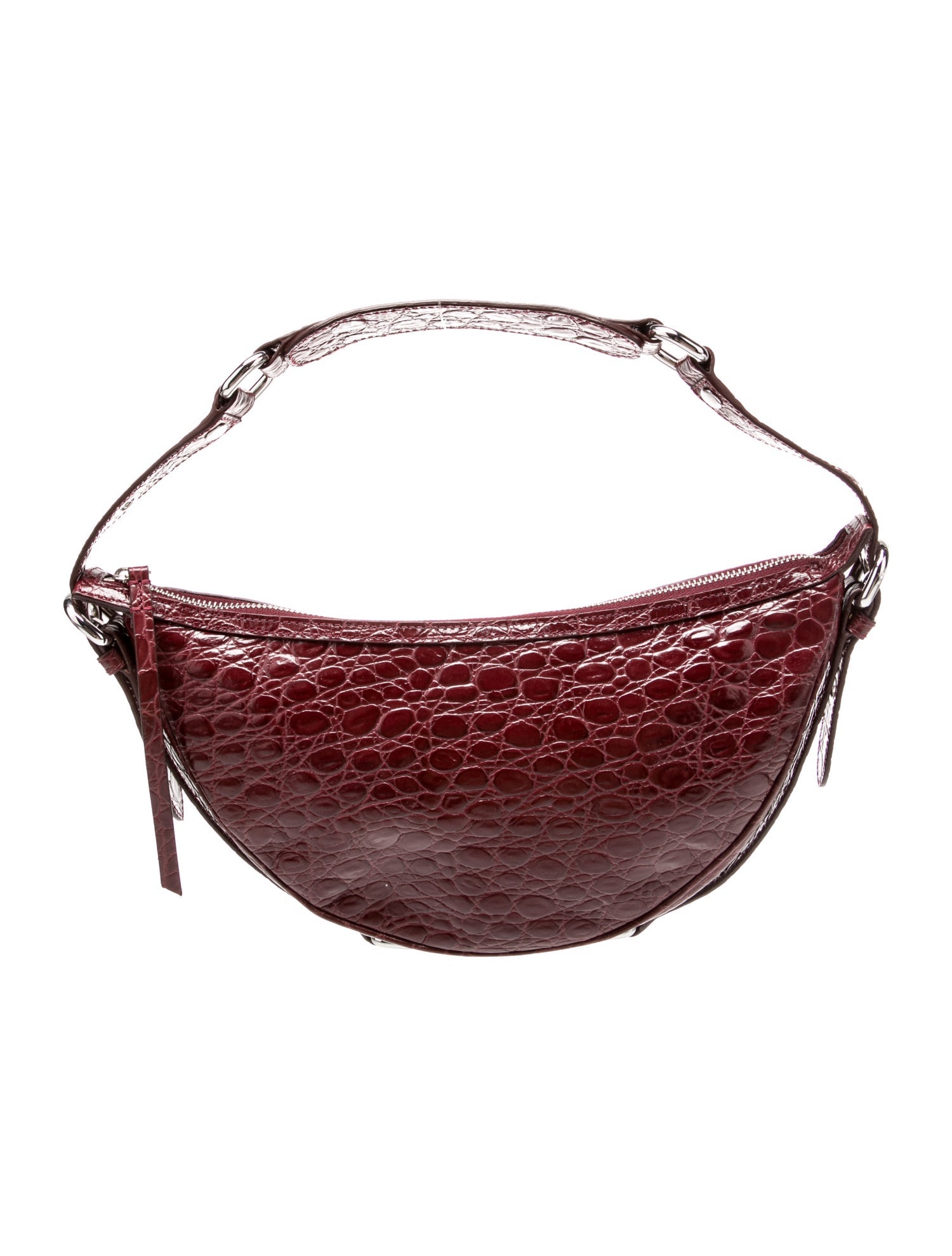 By Far Leather Hobo - Burgundy Hobos, Handbags - WBYFA29601 | The RealReal