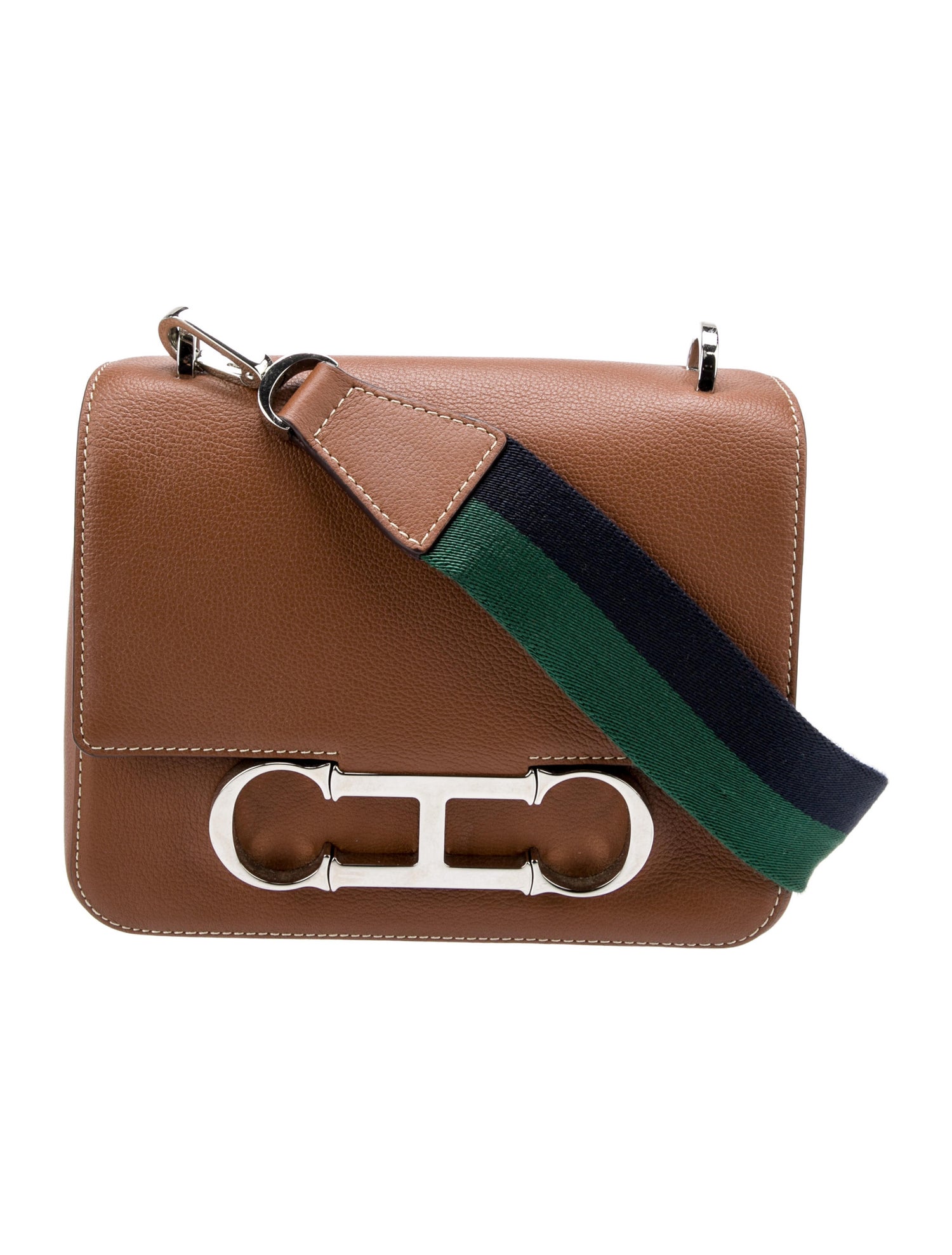 CH Carolina Herrera Leather Crossbody Bag - Brown Shoulder Bags ...
