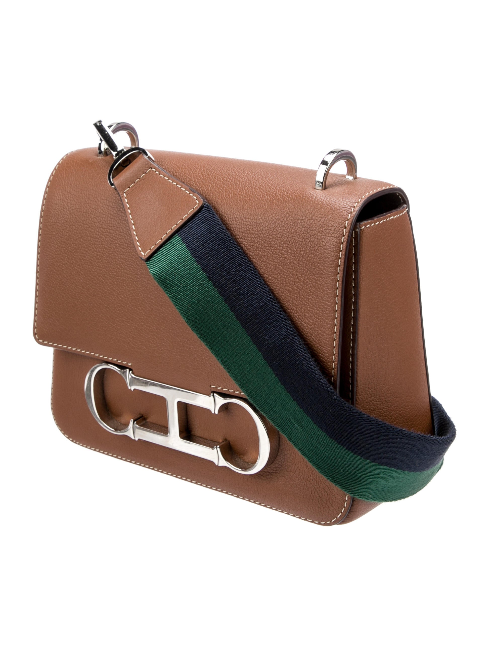 CH Carolina Herrera Leather Crossbody Bag - Brown Shoulder Bags ...