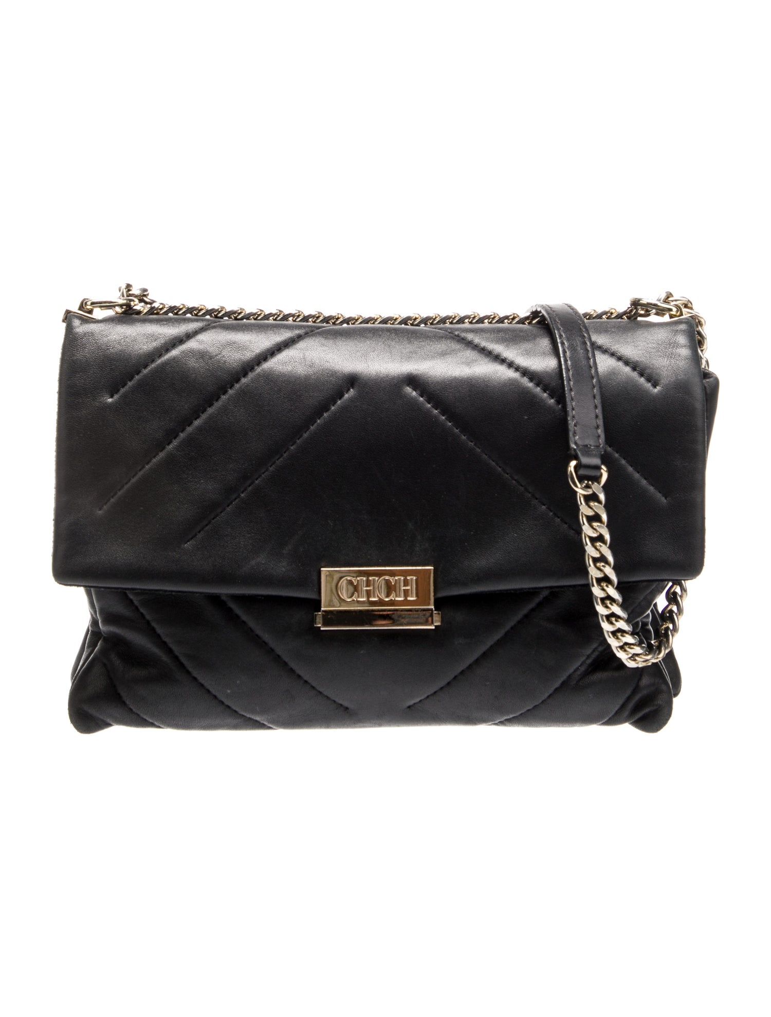 CH Carolina Herrera Leather Crossbody Bag - Black Crossbody Bags ...