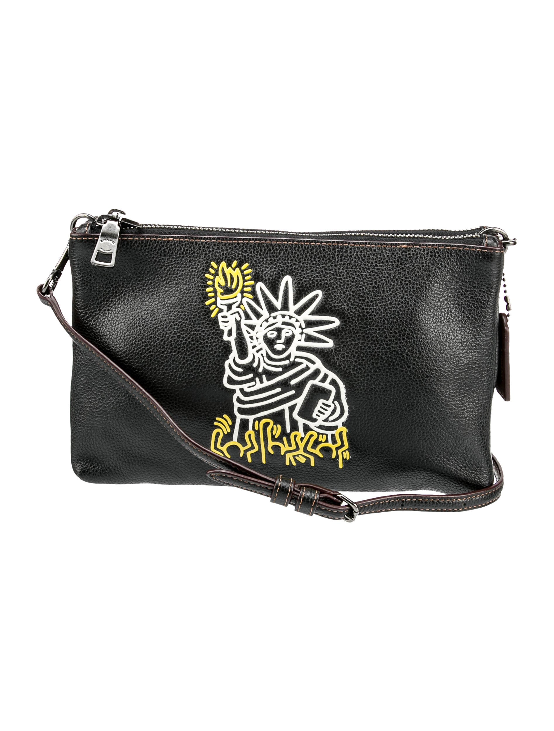 Coach x Keith Haring Leather Crossbody Bag - Black Crossbody Bags ...