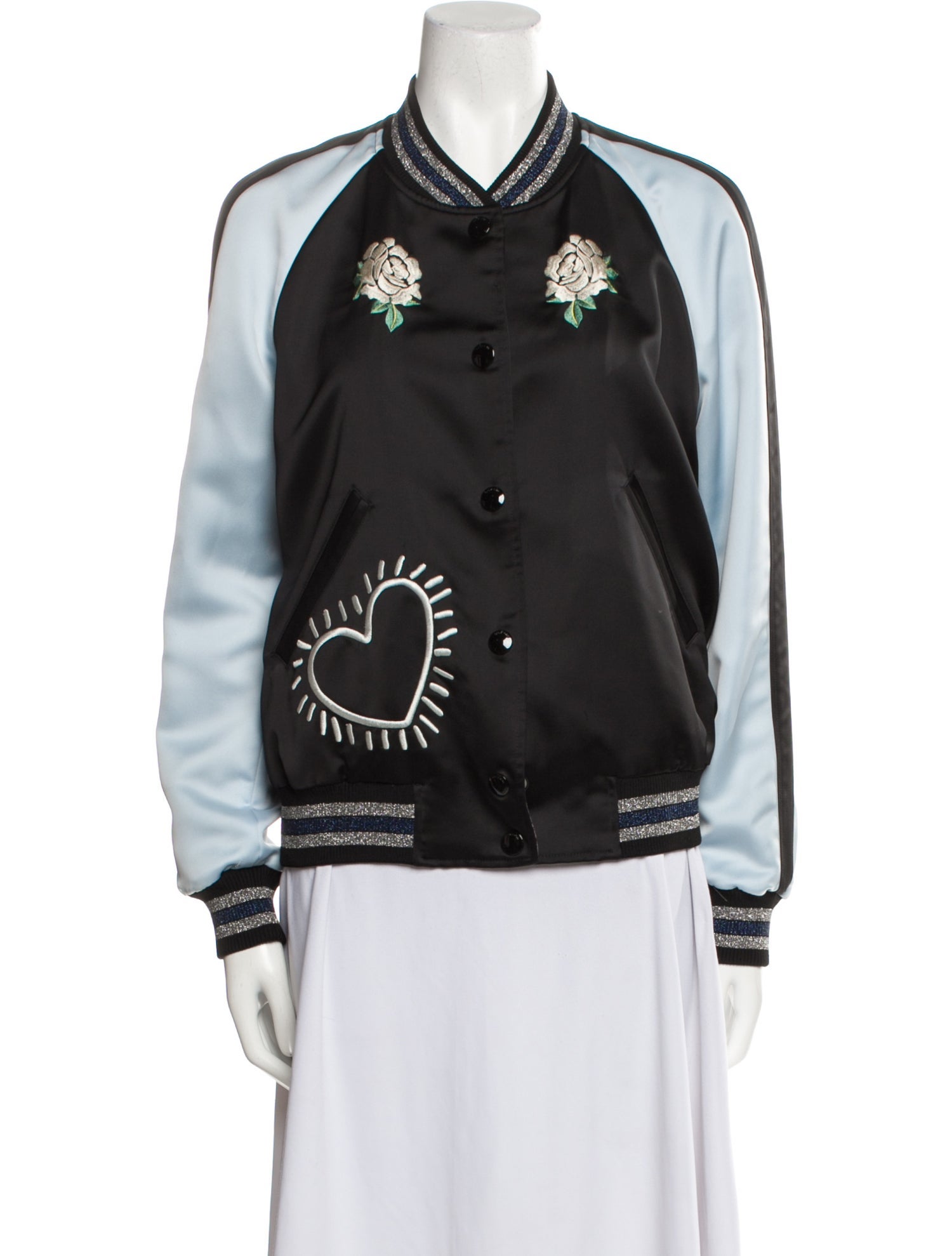 Coach x Keith Haring Colorblock Pattern Bomber Jacket - Black Jackets ...