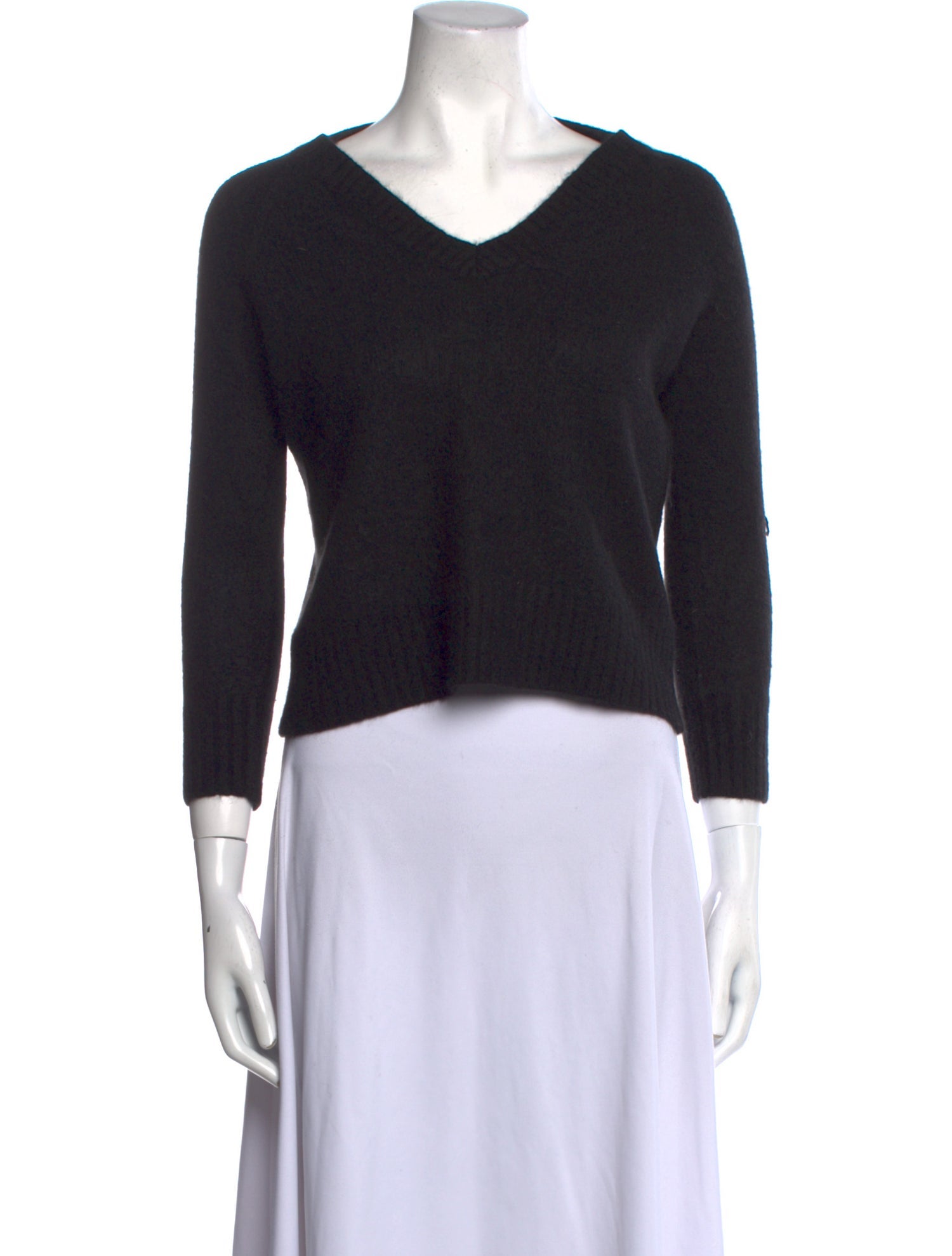 Self-Portrait V-Neck Sweater - Blue Knitwear, Clothing - WSELF65097 ...