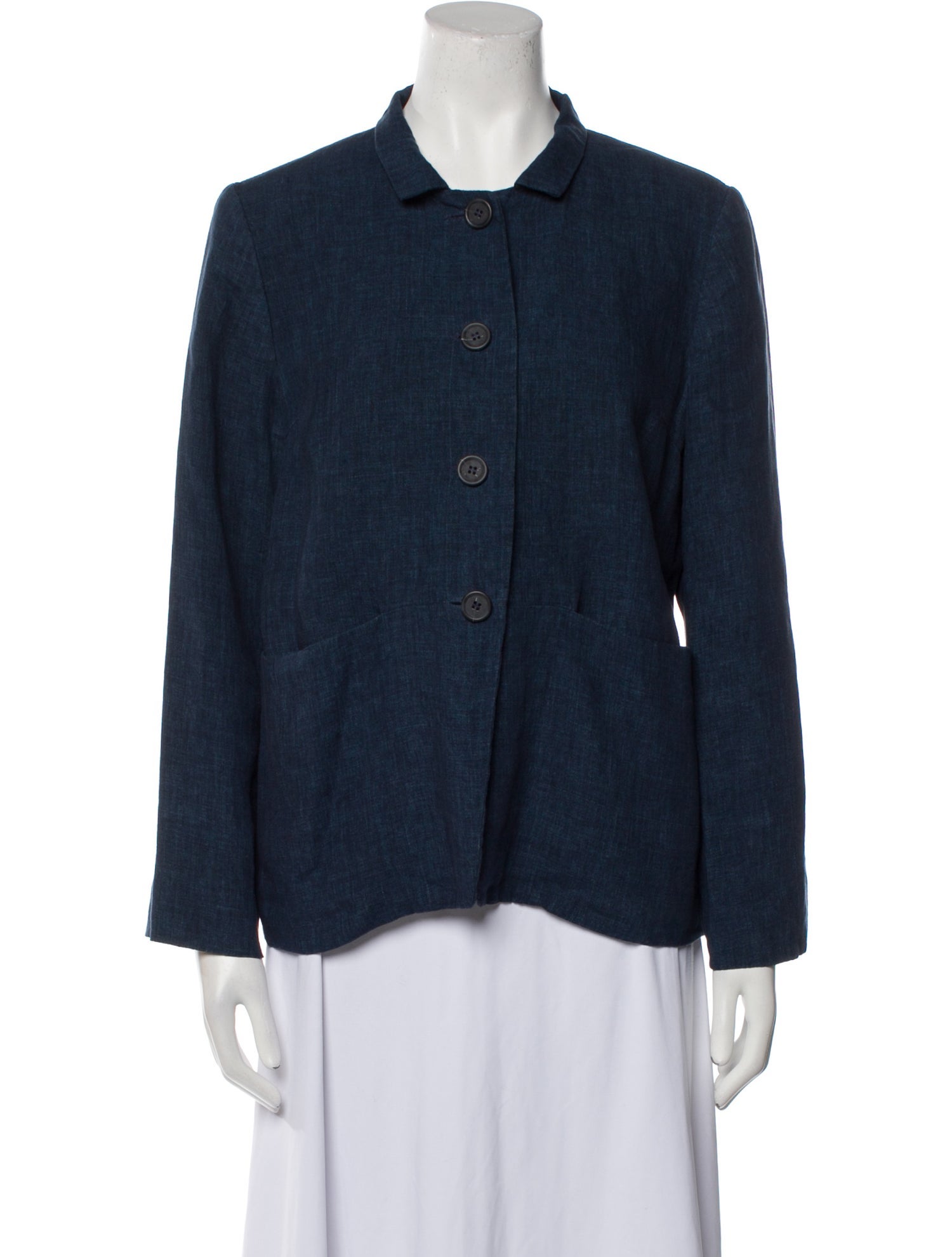 Casey Casey Linen Denim Jacket - Blue Jackets, Clothing - WCASE21070 ...