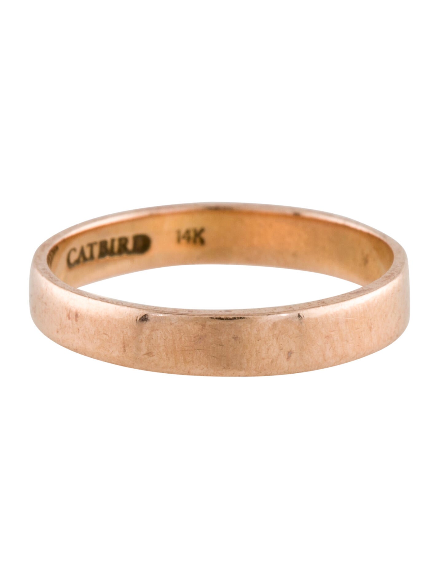 Catbird Tomboy Ring - Pink, 14K Rose Gold Band, Rings - WCATB20581 ...