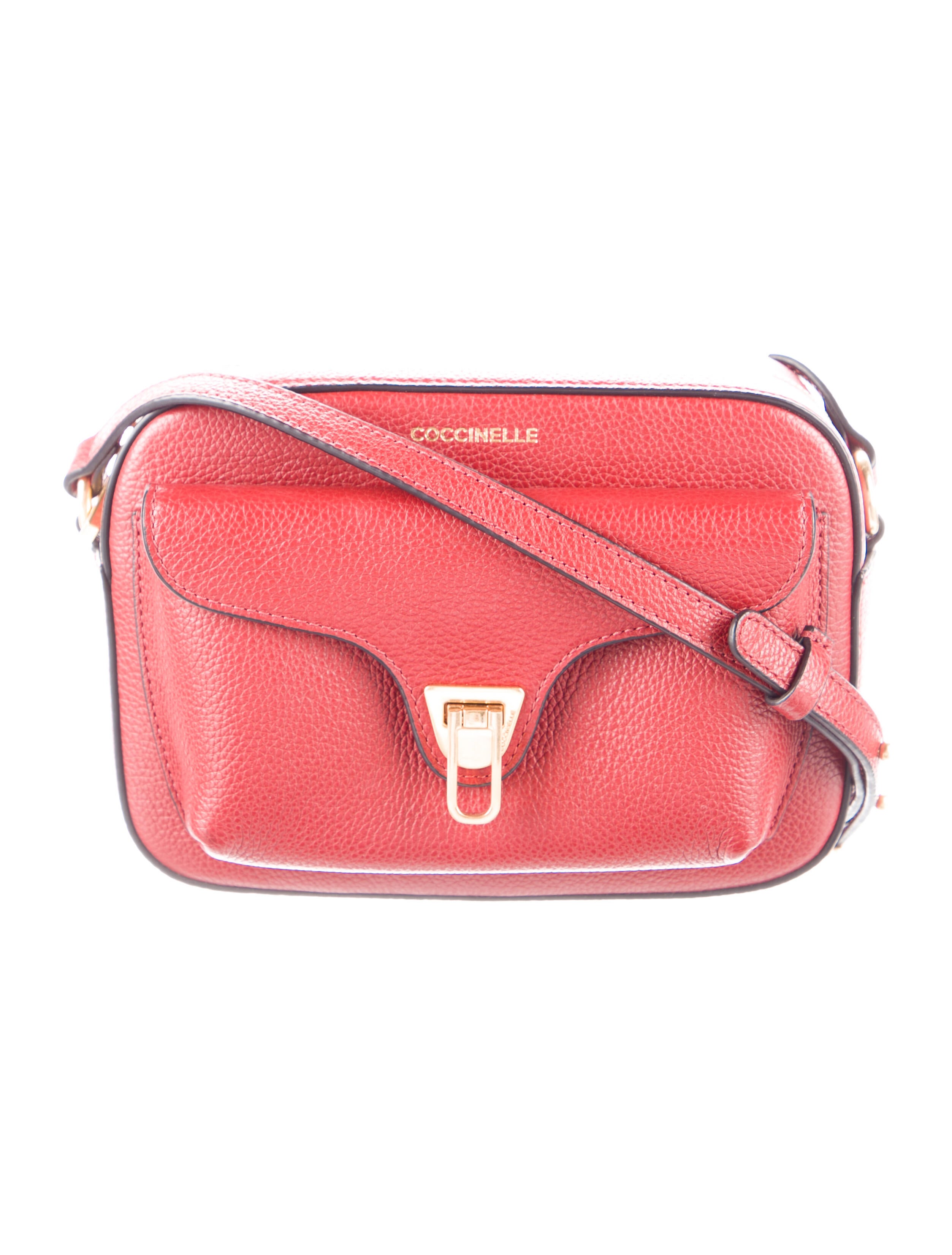 Coccinelle Pebbled Leather Crossbody Bag - Red Crossbody Bags, Handbags ...