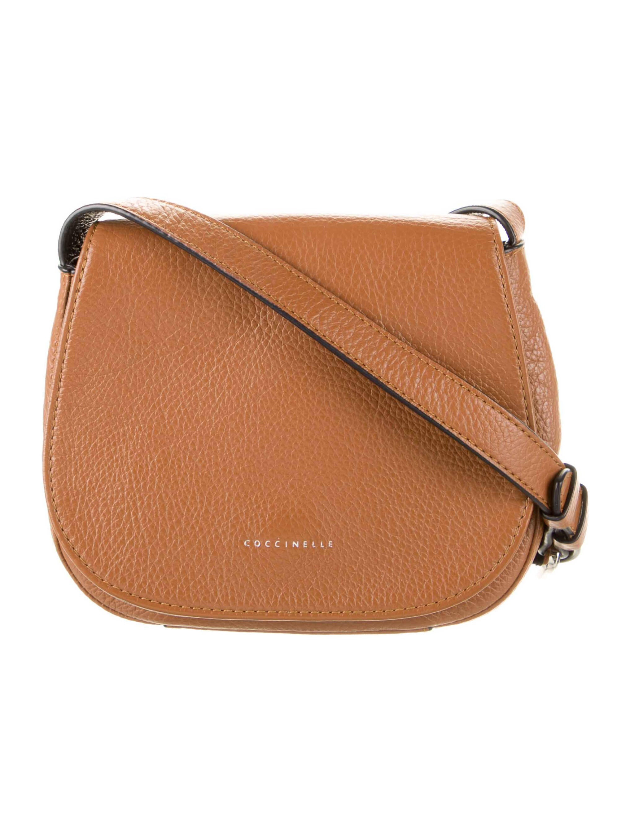 Coccinelle Leather Flap Crossbody Bag - Brown Crossbody Bags, Handbags ...