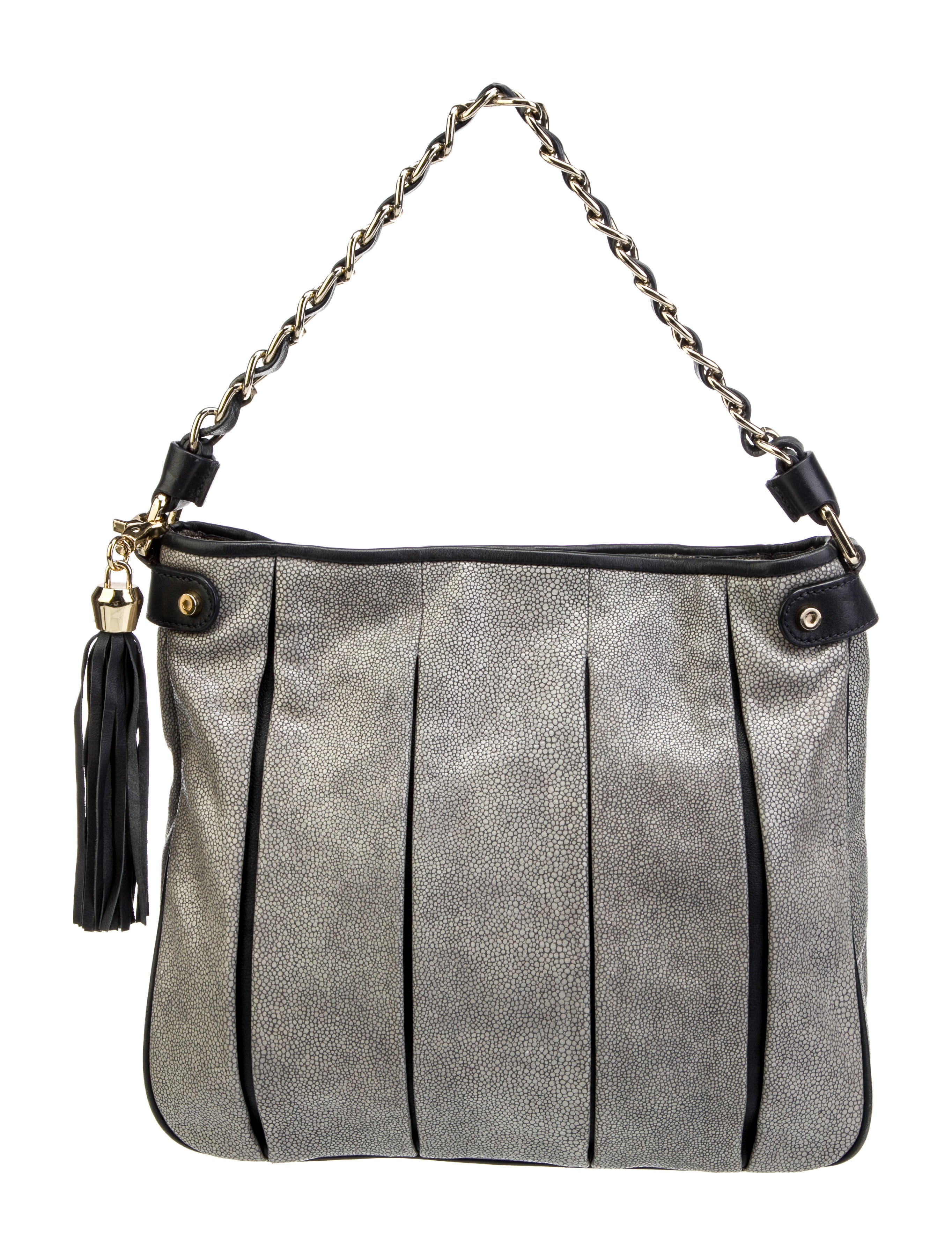 Coccinelle Printed Leather Shoulder Bag - Grey Shoulder Bags, Handbags ...