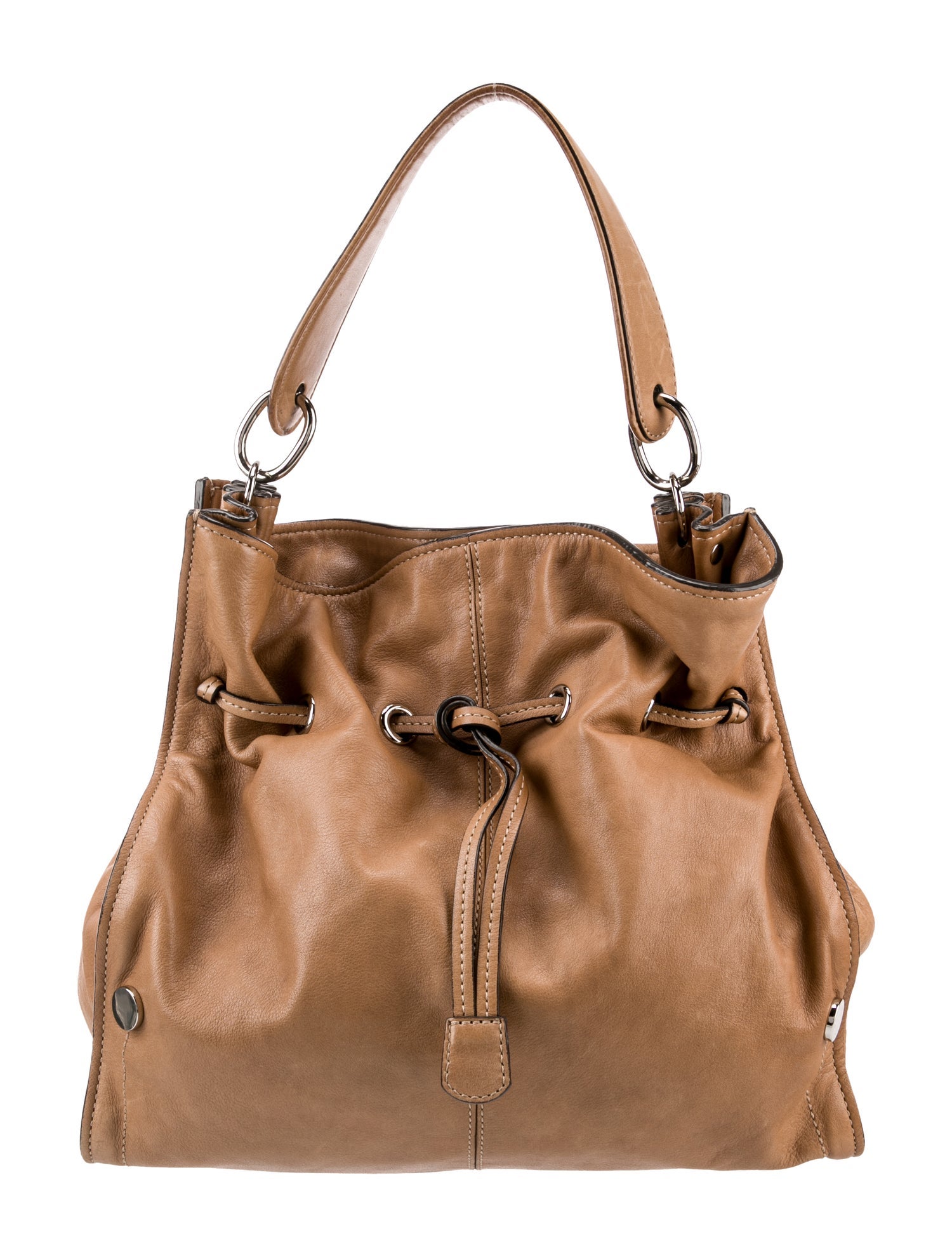 Coccinelle Leather Bucket Bag - Brown Hobos, Handbags - WCCCN20711 ...