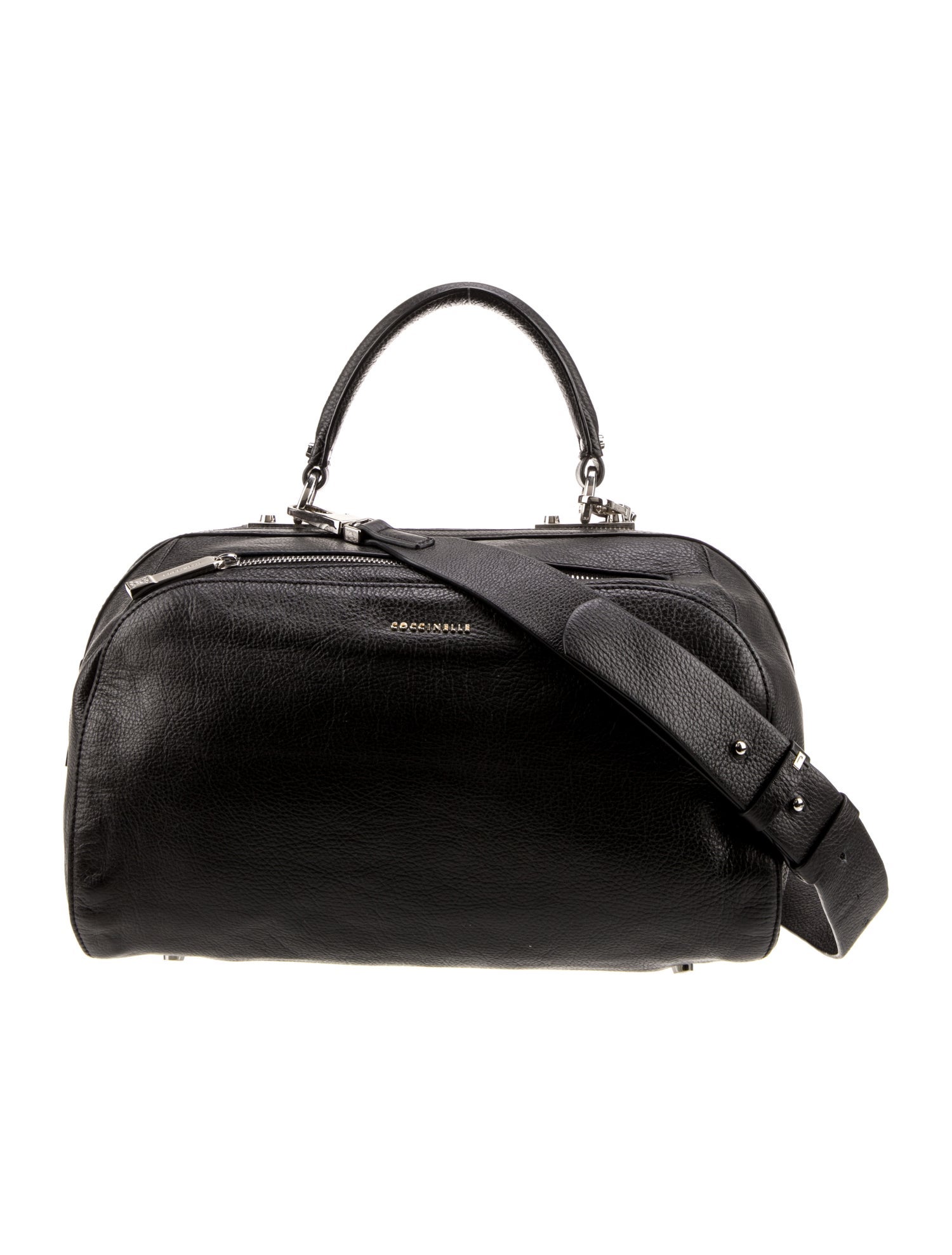 Coccinelle Leather Shoulder Bag - Black Handle Bags, Handbags ...