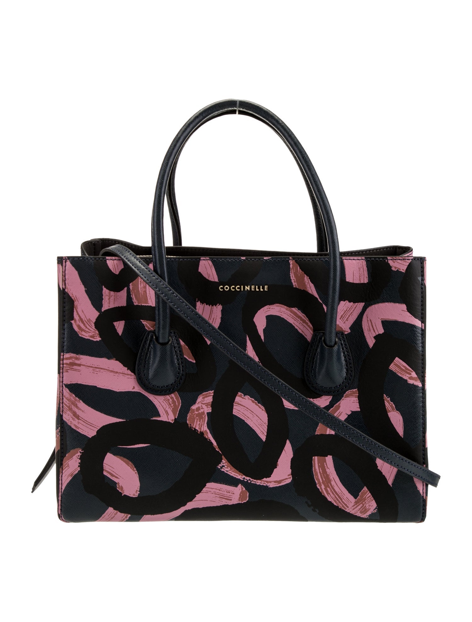 Coccinelle Saffiano Leather Top Handle Bag - Blue Handle Bags, Handbags ...