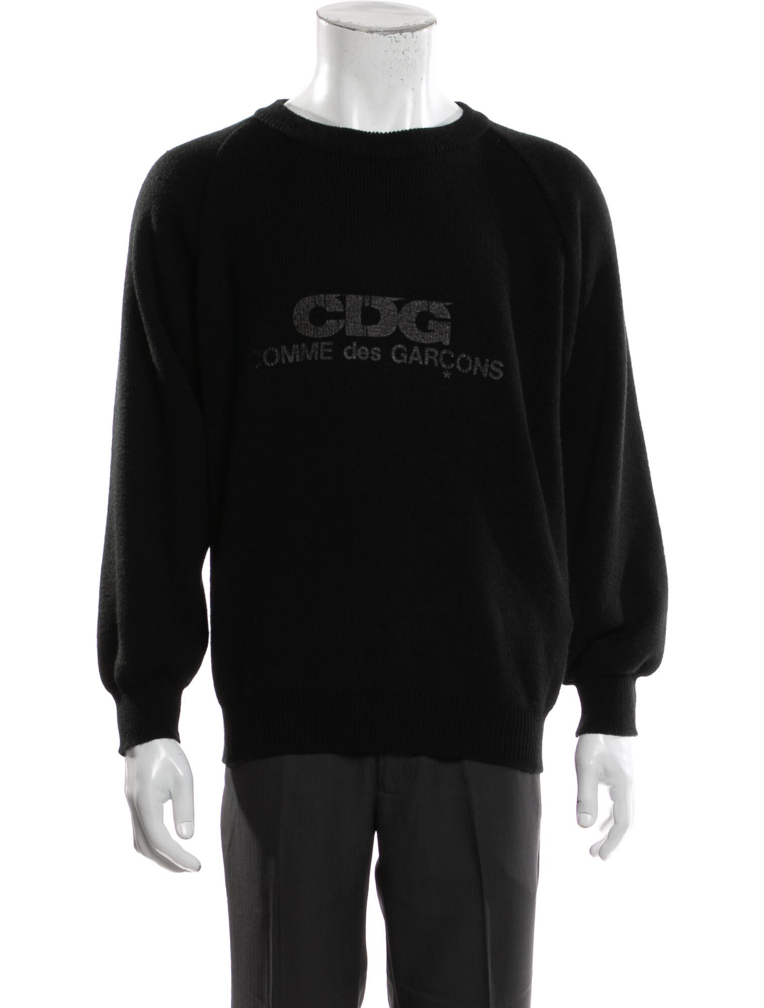 CDG by Comme des Garçons Graphic Print Crew Neck Pullover - Black ...